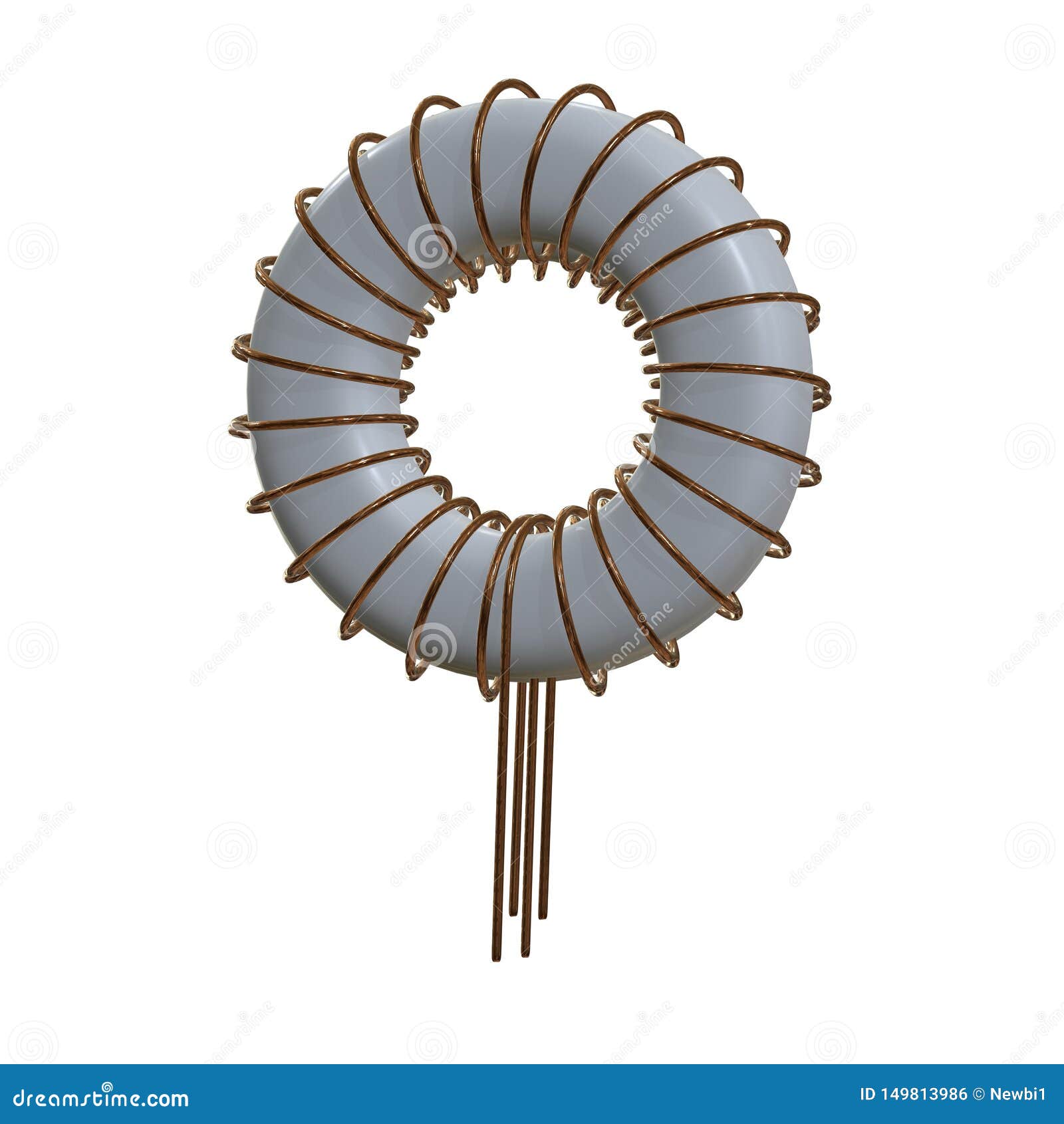 Toroidal Coil Inductor Stock Illustration Illustration Of Conductor