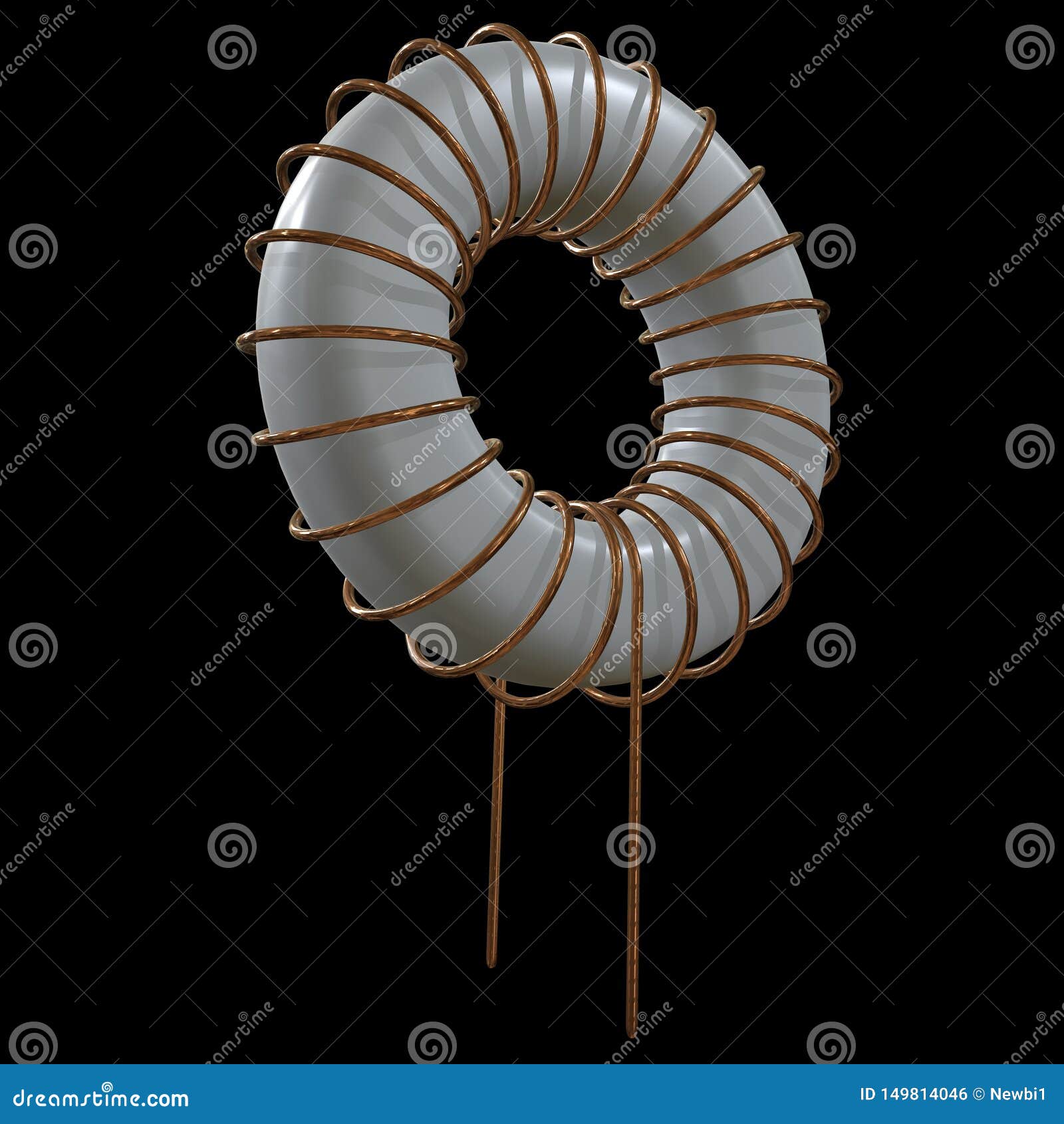 Toroidal Coil Inductor Stock Illustration Illustration Of Electrical
