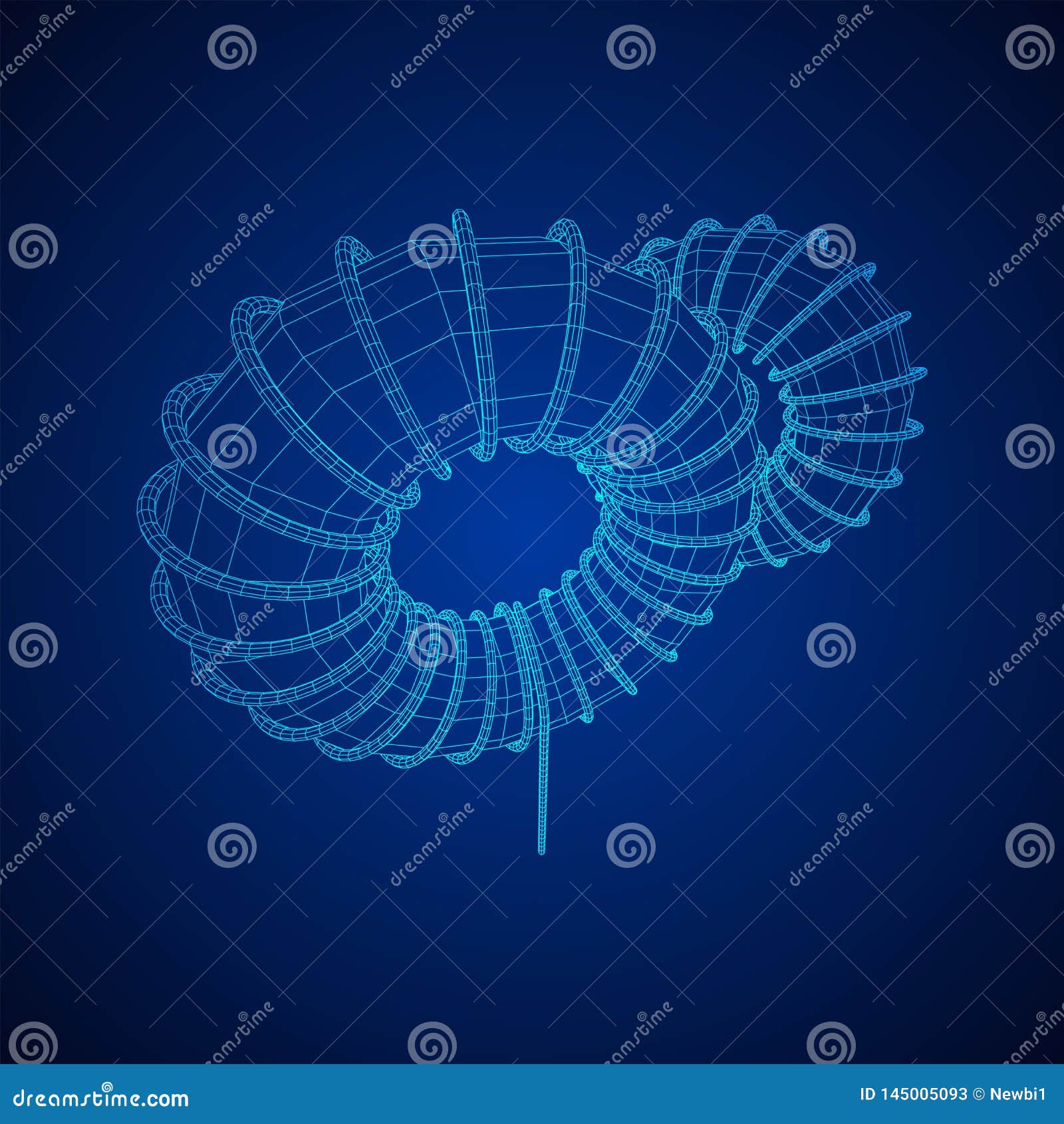 Toroidal Coil Inductor stock vector. Illustration of energy - 145005093