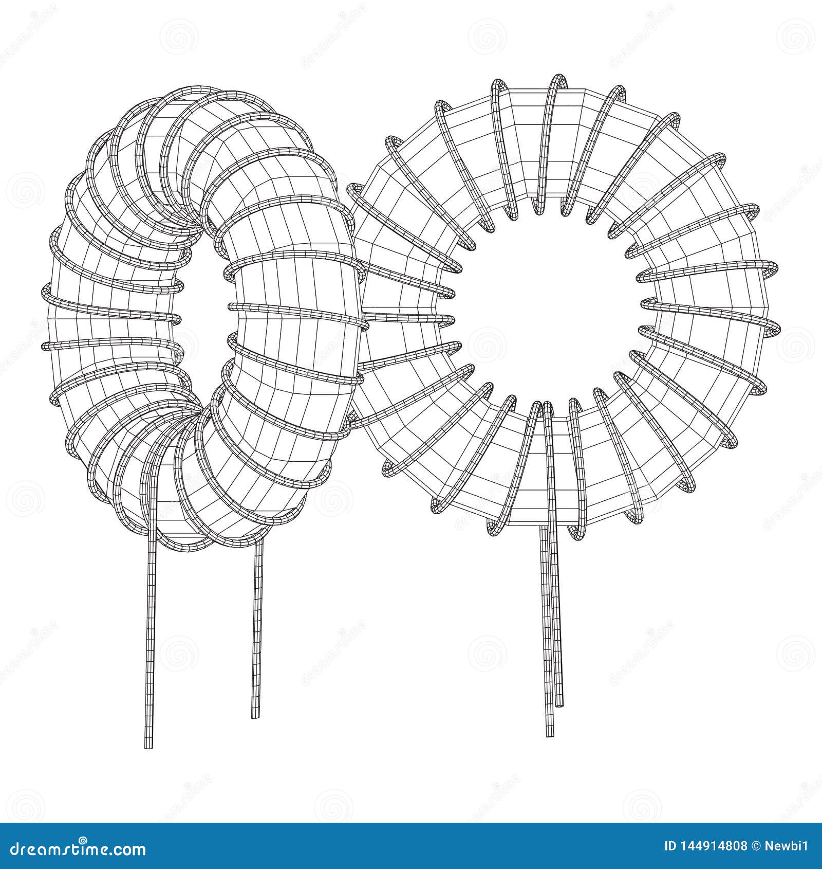 Toroidal Coil Inductor stock vector. Illustration of device - 144914808