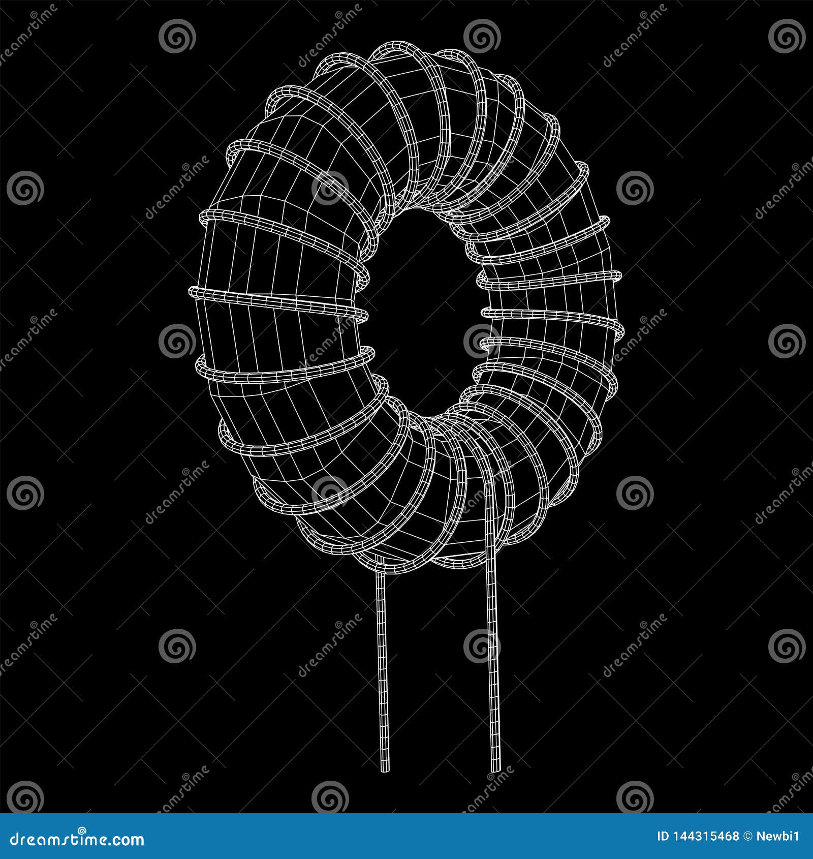 Toroidal Rolinductor vector illustratie. Illustration of netwerk ...