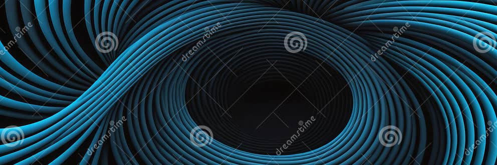 Toroidal Shapes in Black and Medium Slate Blue Stock Image - Image of ...
