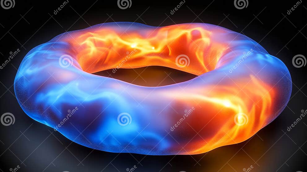A Toroidal Structure Featuring Internal Illumination Stock Image ...