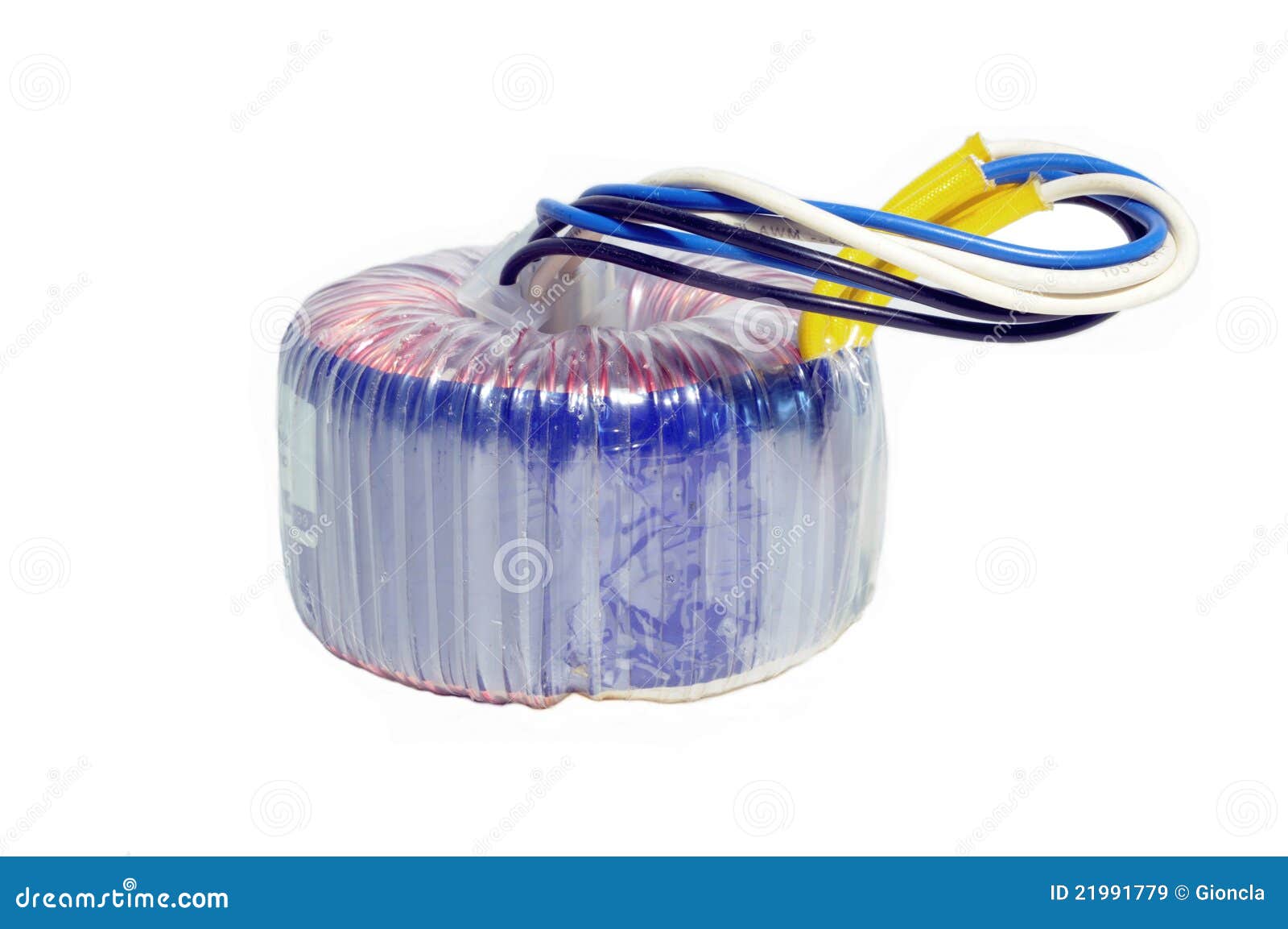 Toroidal Electronic Inductors Soldered On Circuit Board Detail Royalty ...