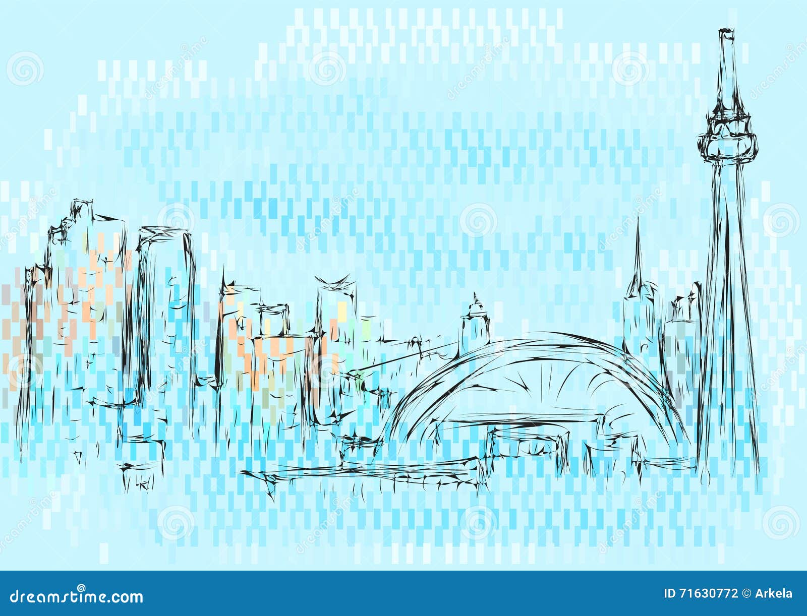 Toronto abstract skyline stock illustration. Illustration of ...