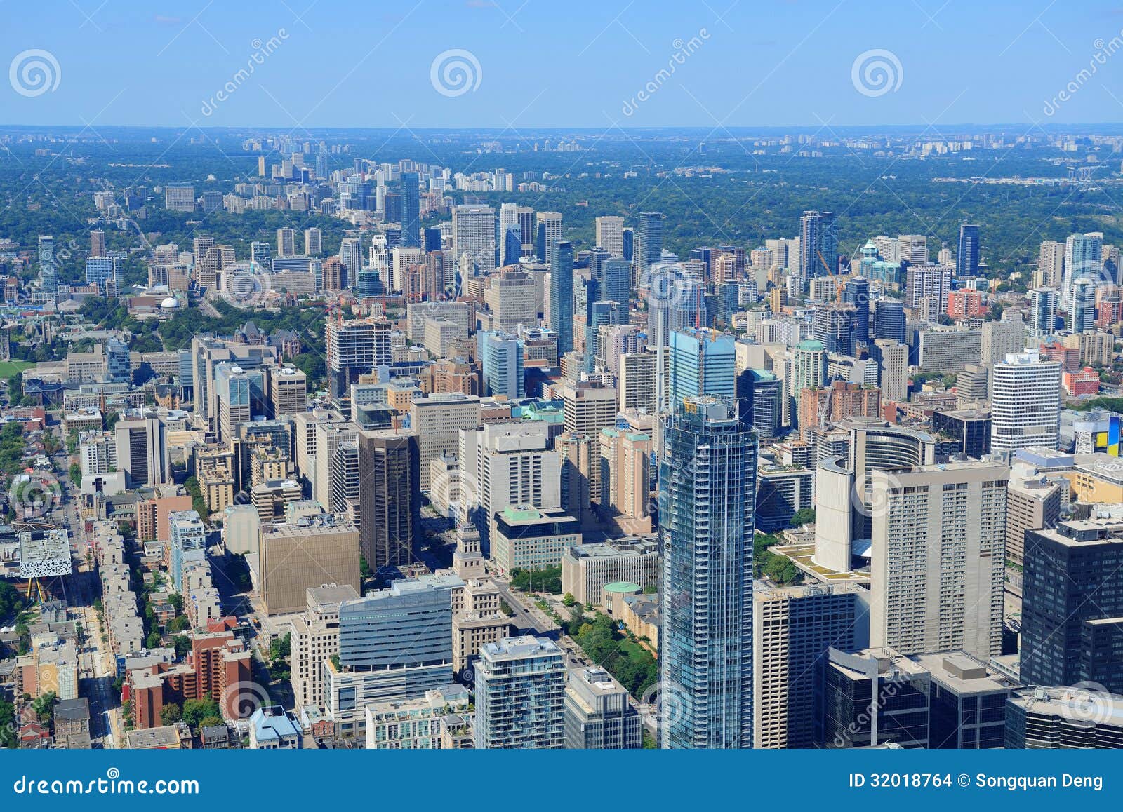 Toronto aerial stock photo. Image of modern, colorful - 32018764