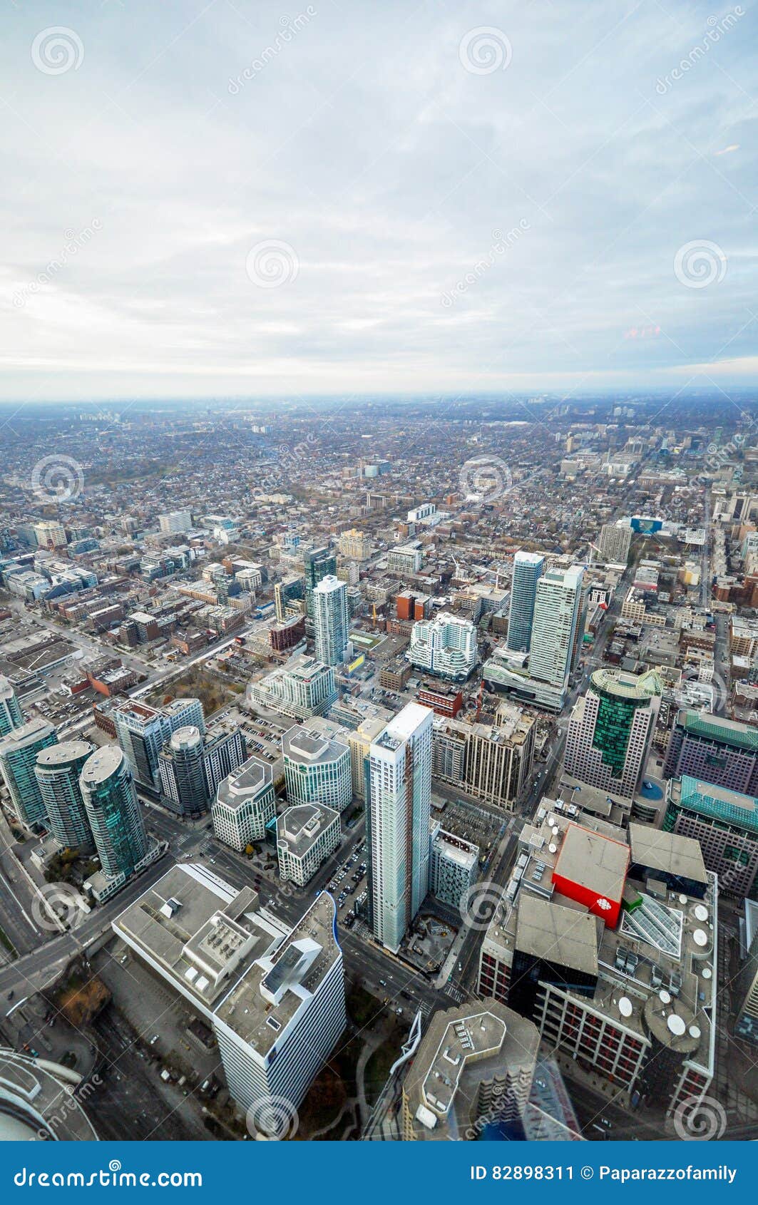 Toronto aerial view stock image. Image of aerial, street - 82898311