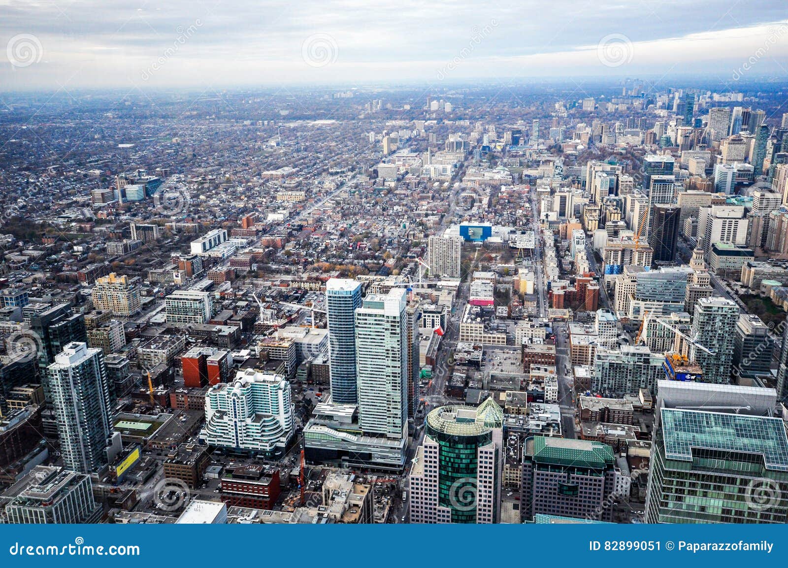 Toronto aerial view stock image. Image of building, panoramic - 82899051