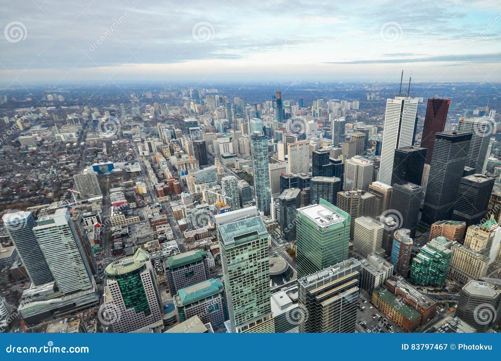 Toronto aerial view editorial photography. Image of center - 83797467