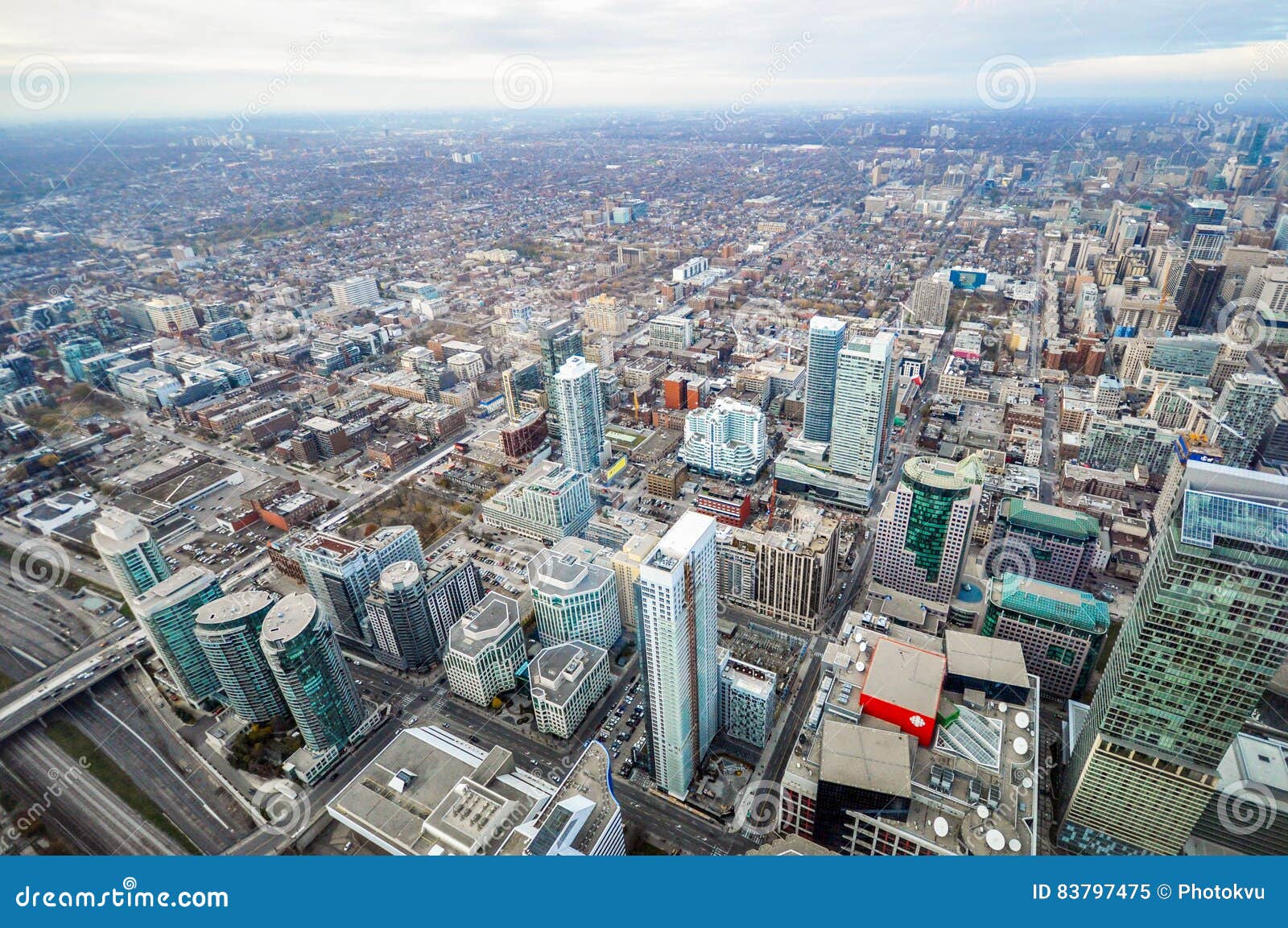 Toronto aerial view editorial image. Image of cityscape - 83797475