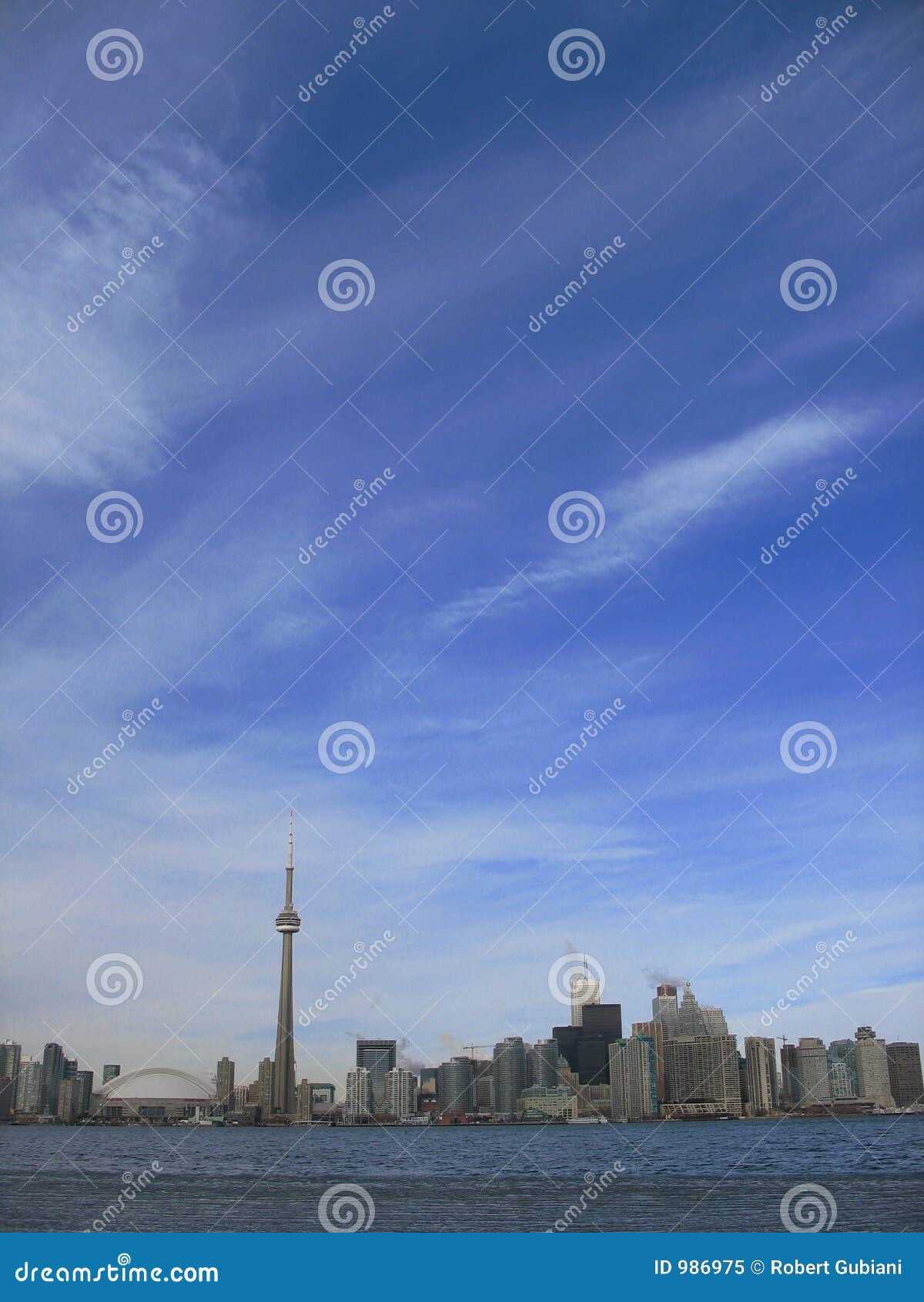 Toronto with blue sky stock image. Image of travel, canada - 986975