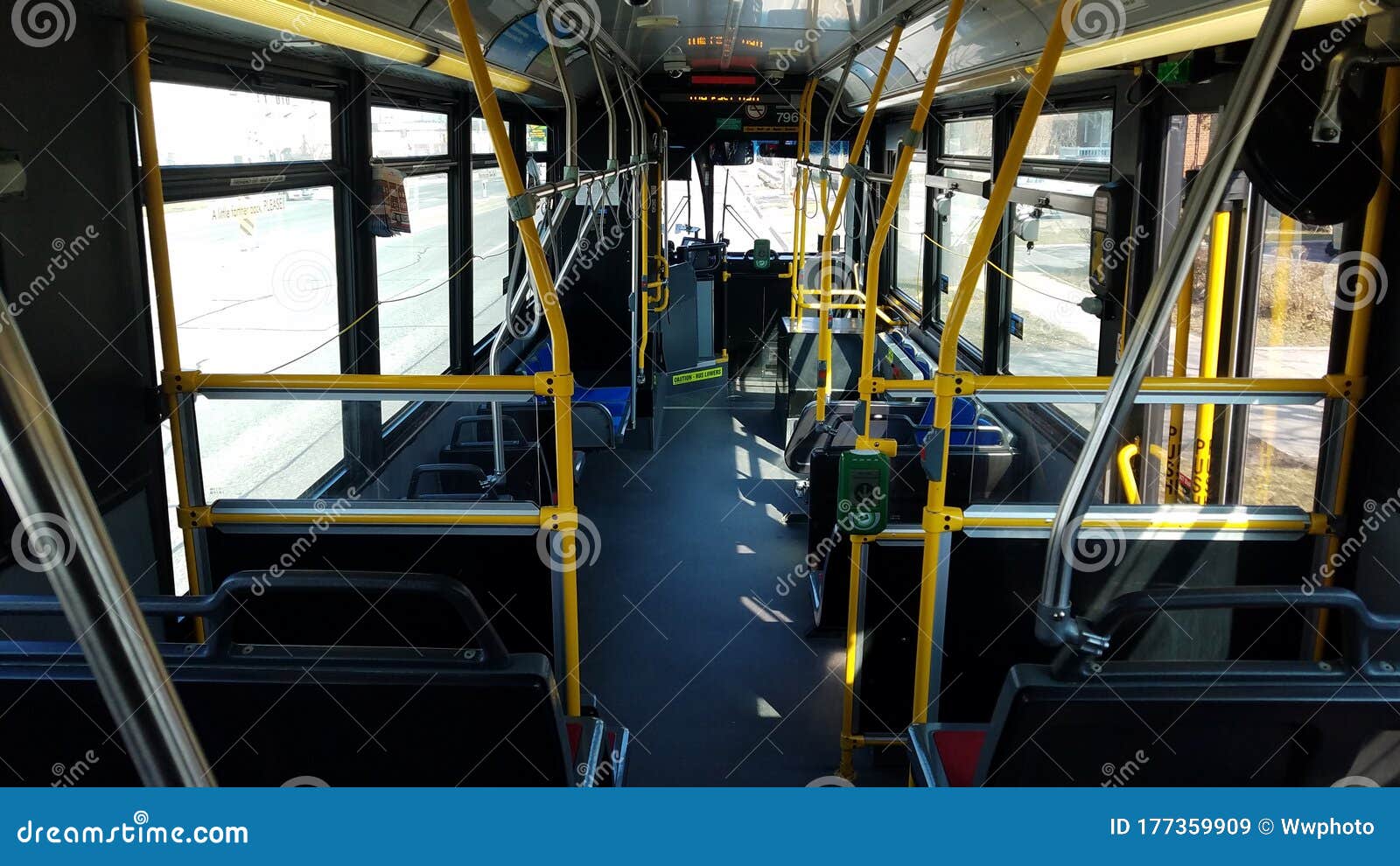 Toronto bus inside editorial stock image. Image of transit - 177359909