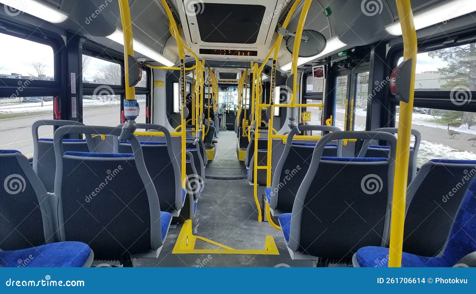 Toronto bus inside view stock photo. Image of transportation - 261706614