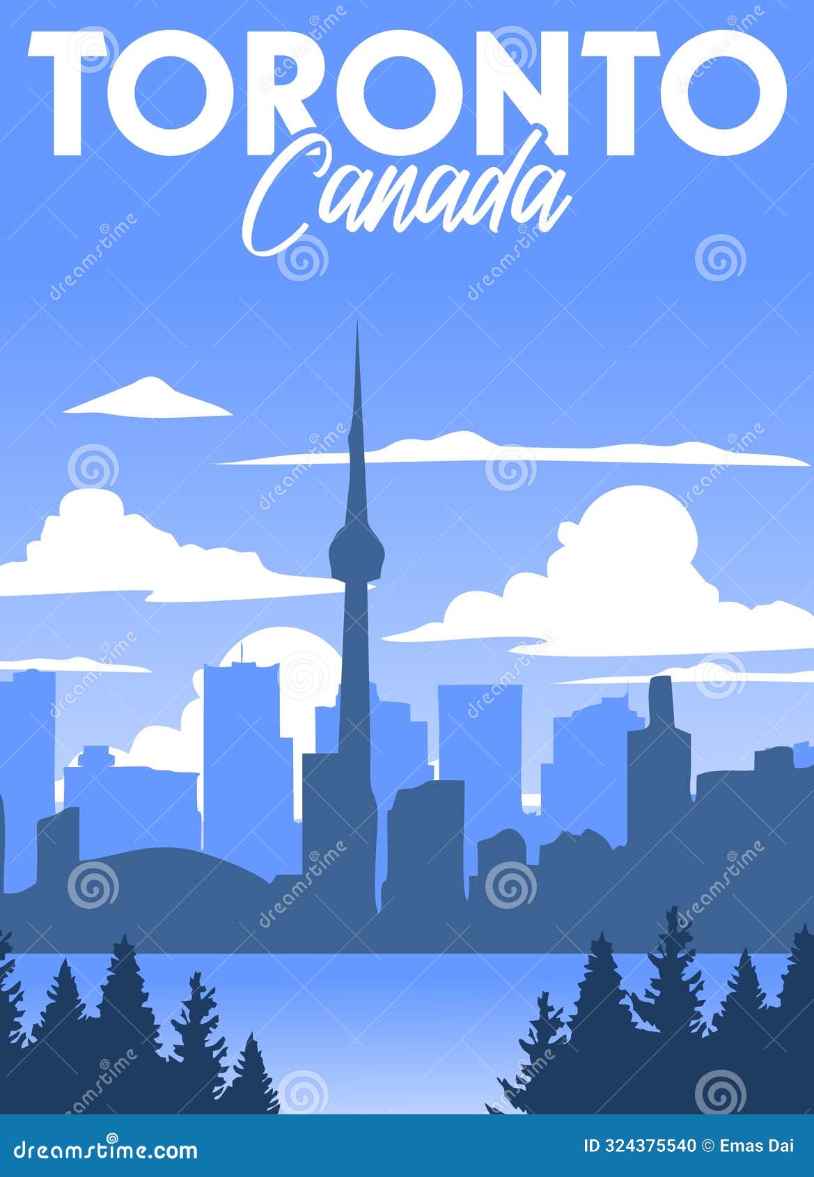 Toronto Canada with Beautiful Views Stock Vector - Illustration of ...