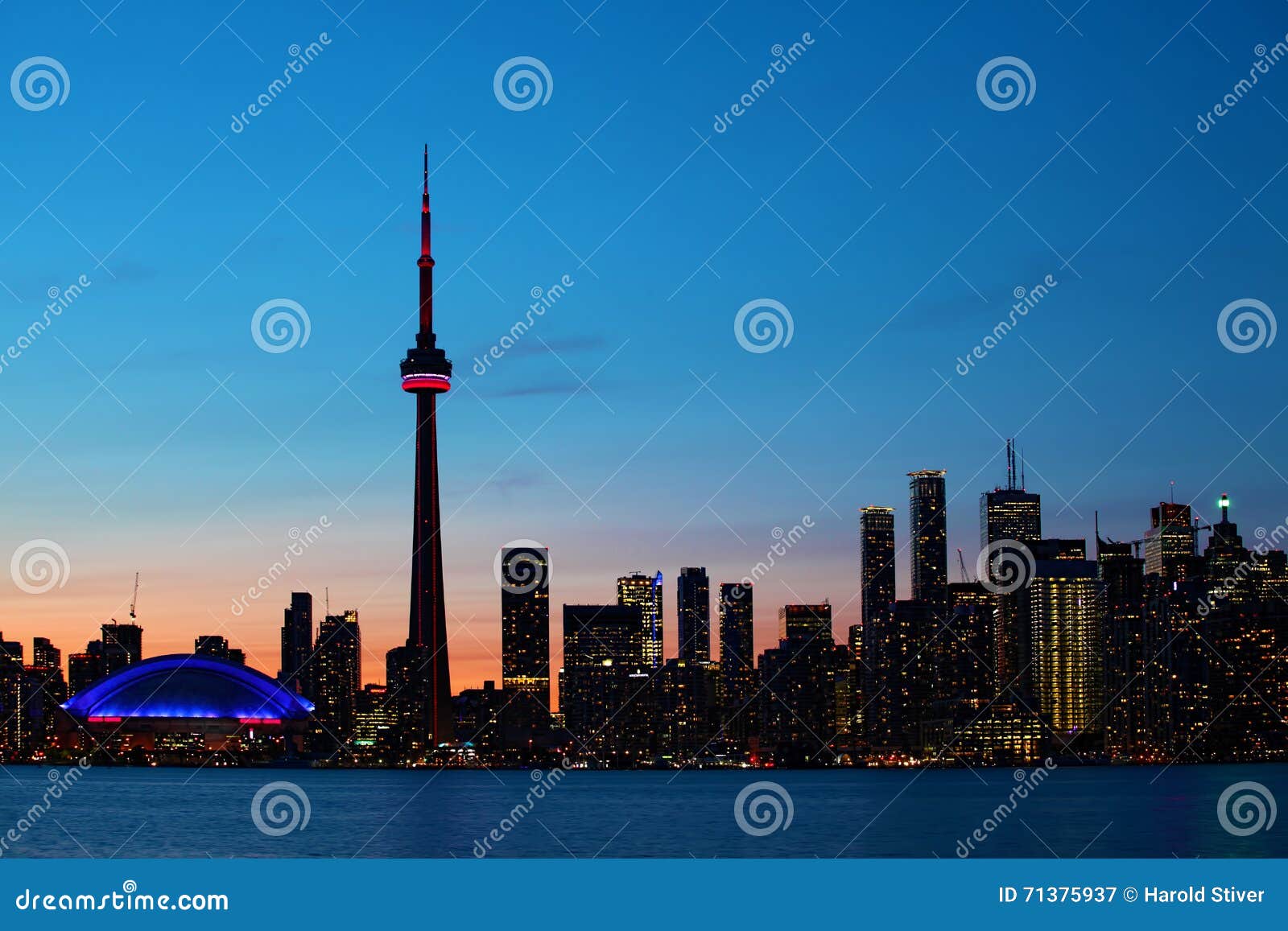 The Toronto, Canada City Center at Twilight Stock Image - Image of ...