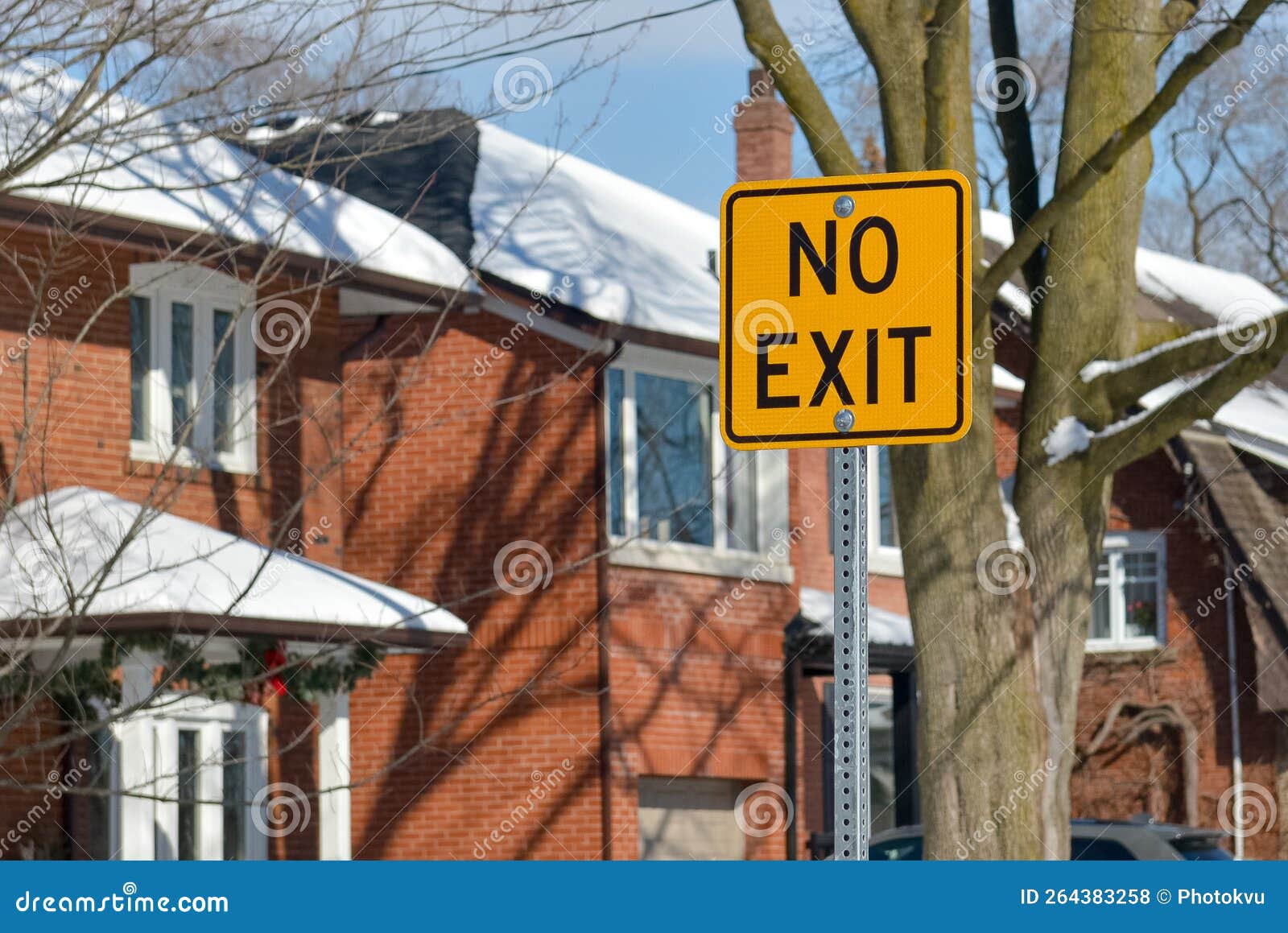 No Exit road sign editorial stock photo. Image of outdoor - 264383258