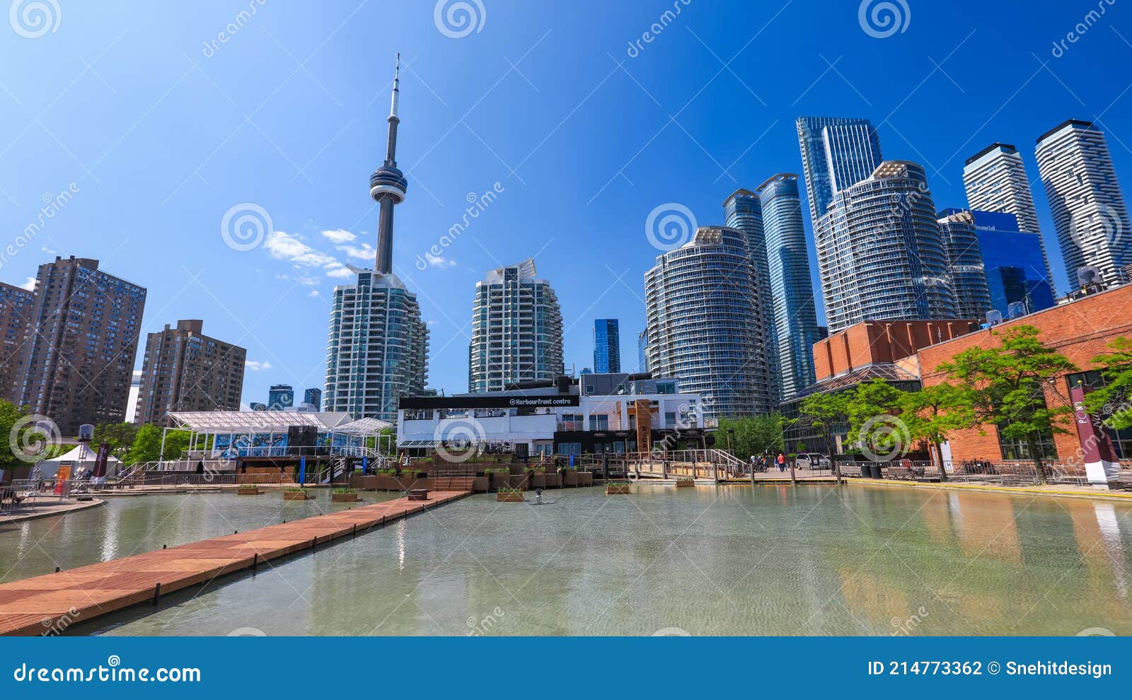 TORONTO, CANADA - JUNE 22. 2019: Toronto Harbor Front Center Formed in ...