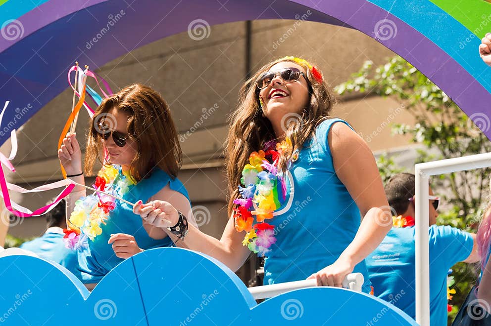 Two Women Take Part In Toronto Pride Parade Editorial Photo Image Of Dances Lesbianism 120601746