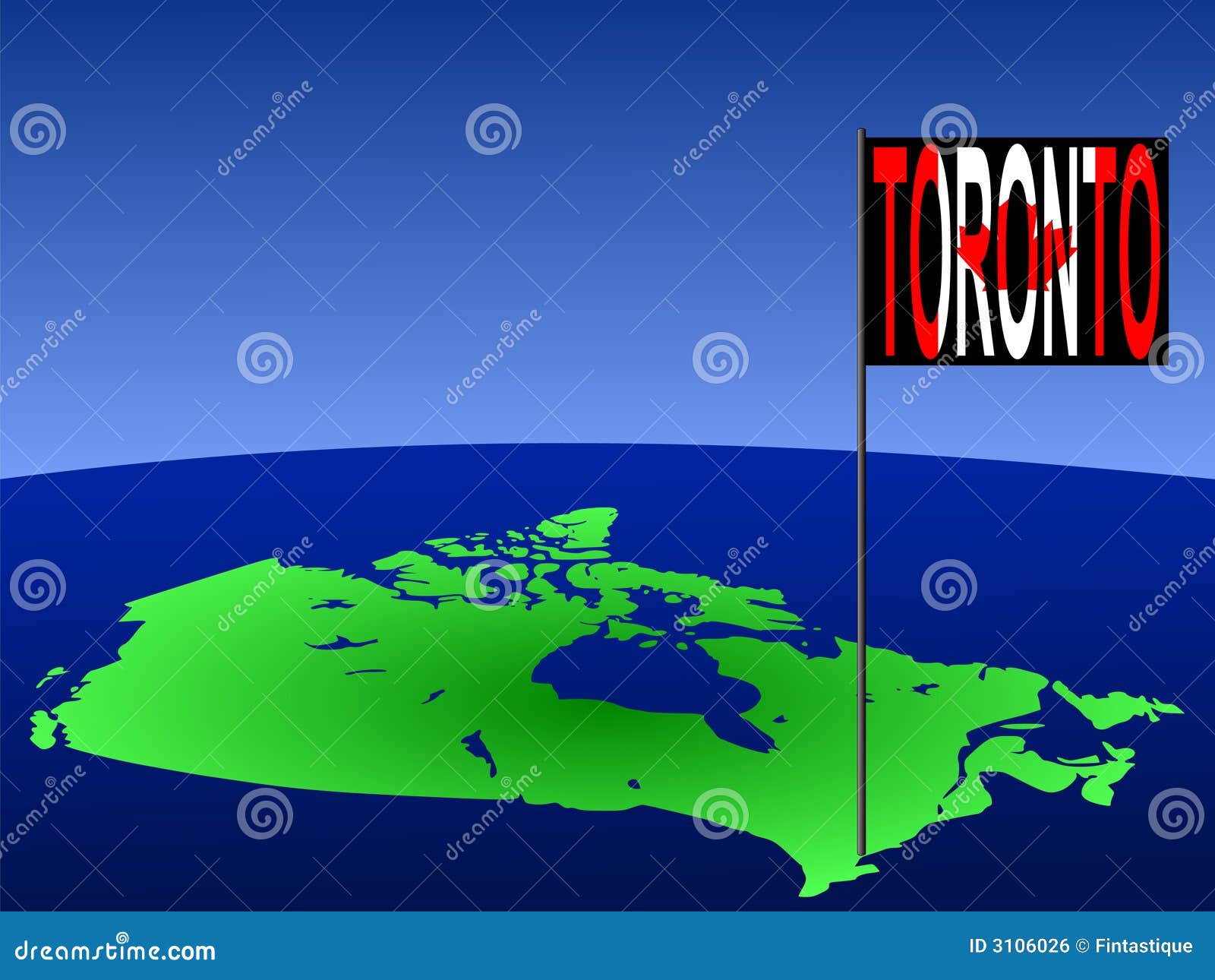 Toronto on Canada map stock vector. Illustration of earth - 3106026