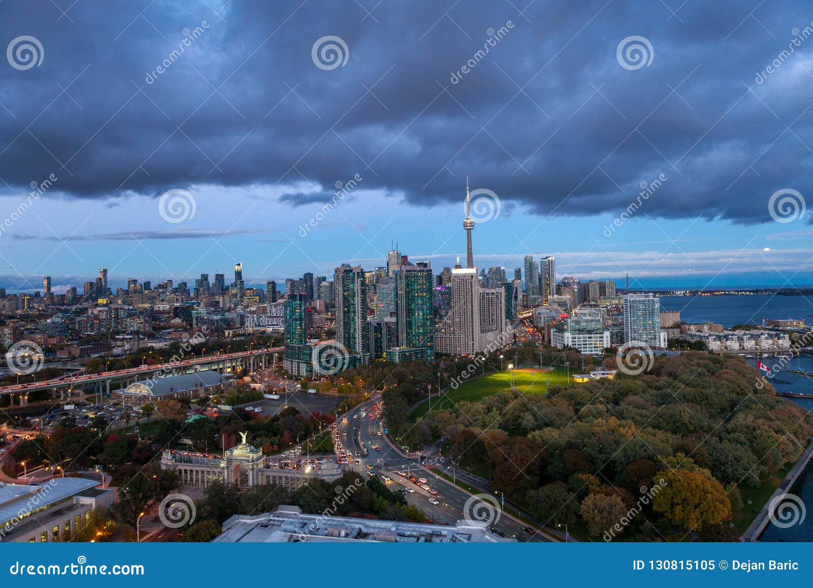 Toronto, CANADA - October 23, 2018: Panoramic View on Business P ...