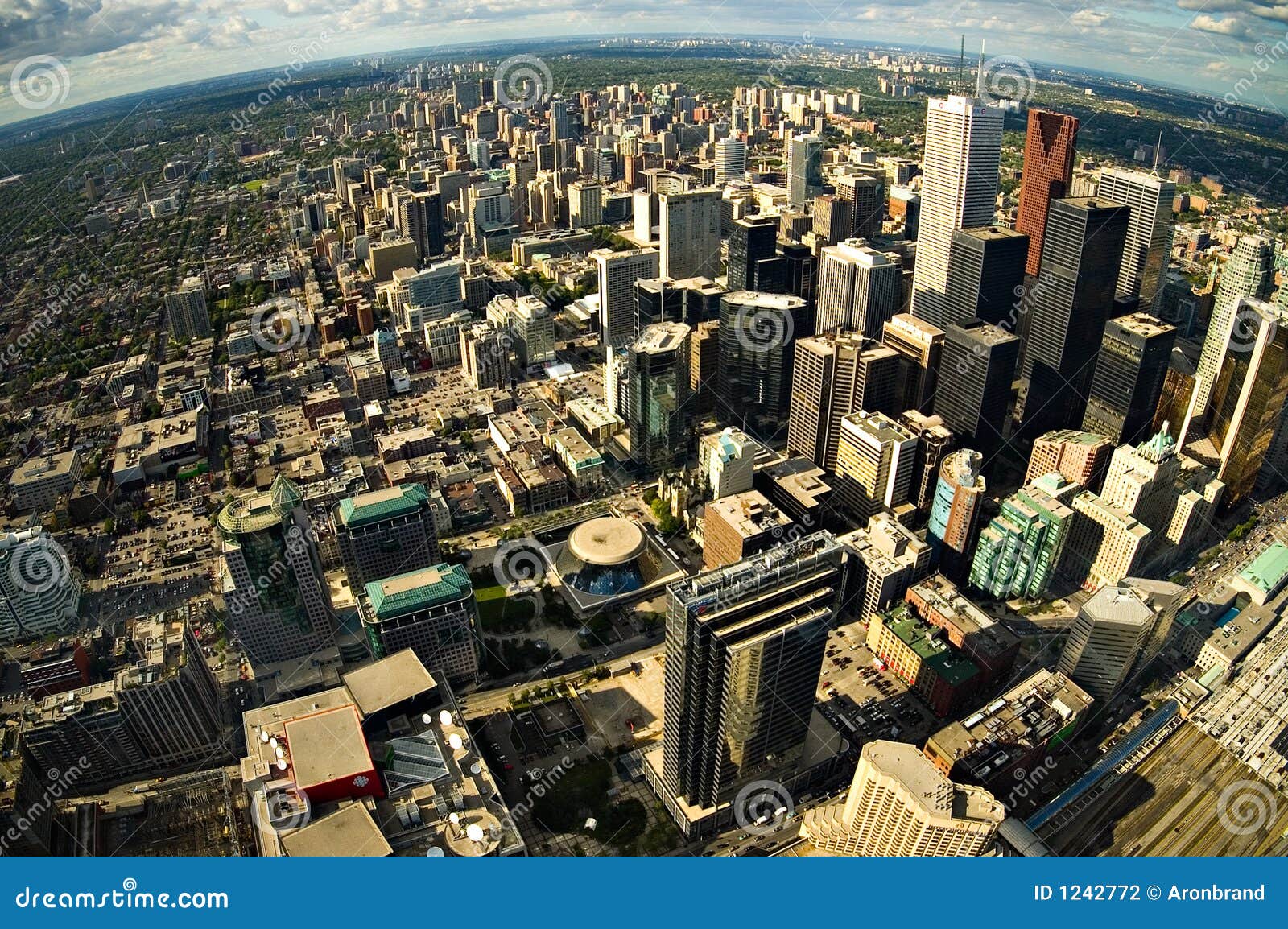 Toronto City Center stock photo. Image of fisheye, urban - 1242772