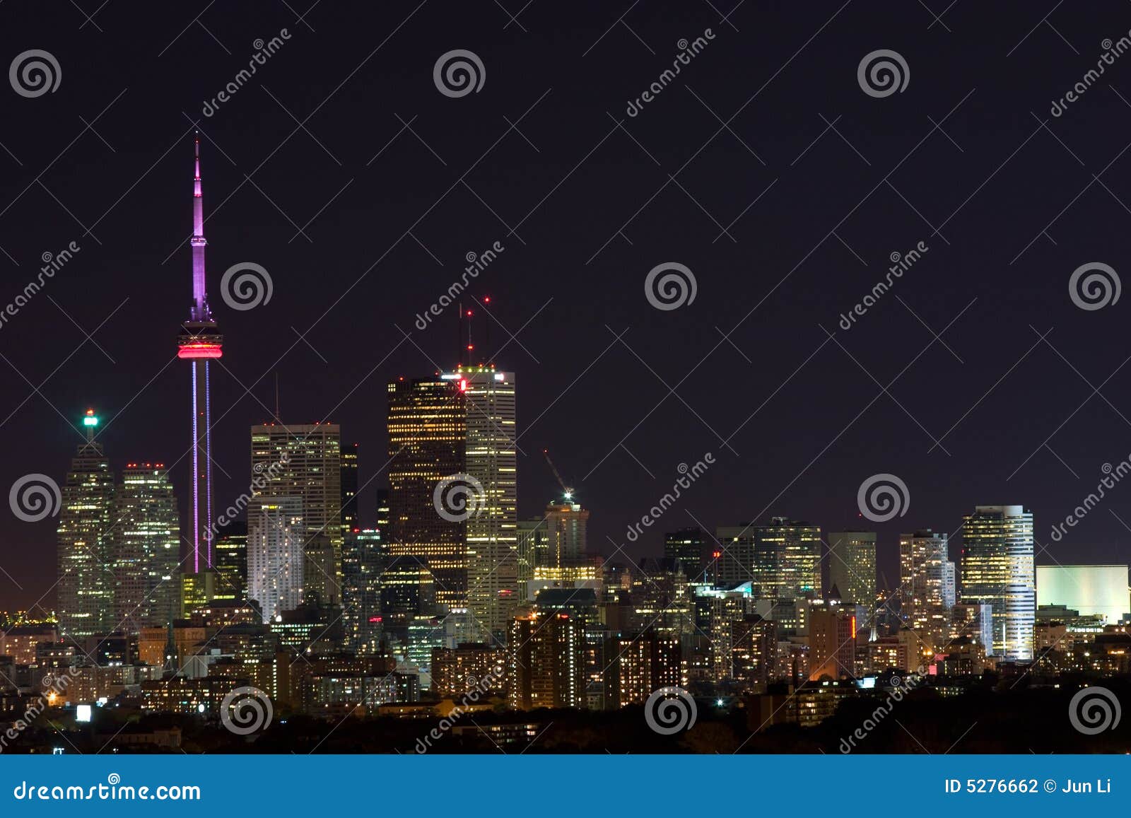 Toronto city lights stock photo. Image of global, travel - 5276662