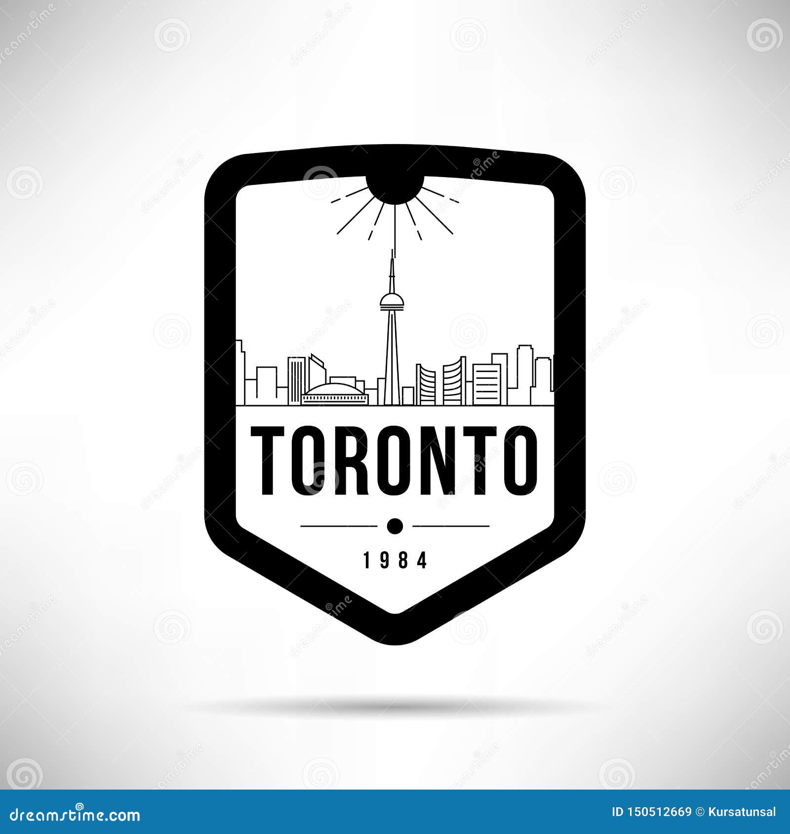 Toronto City Modern Skyline Vector Template Stock Illustration ...