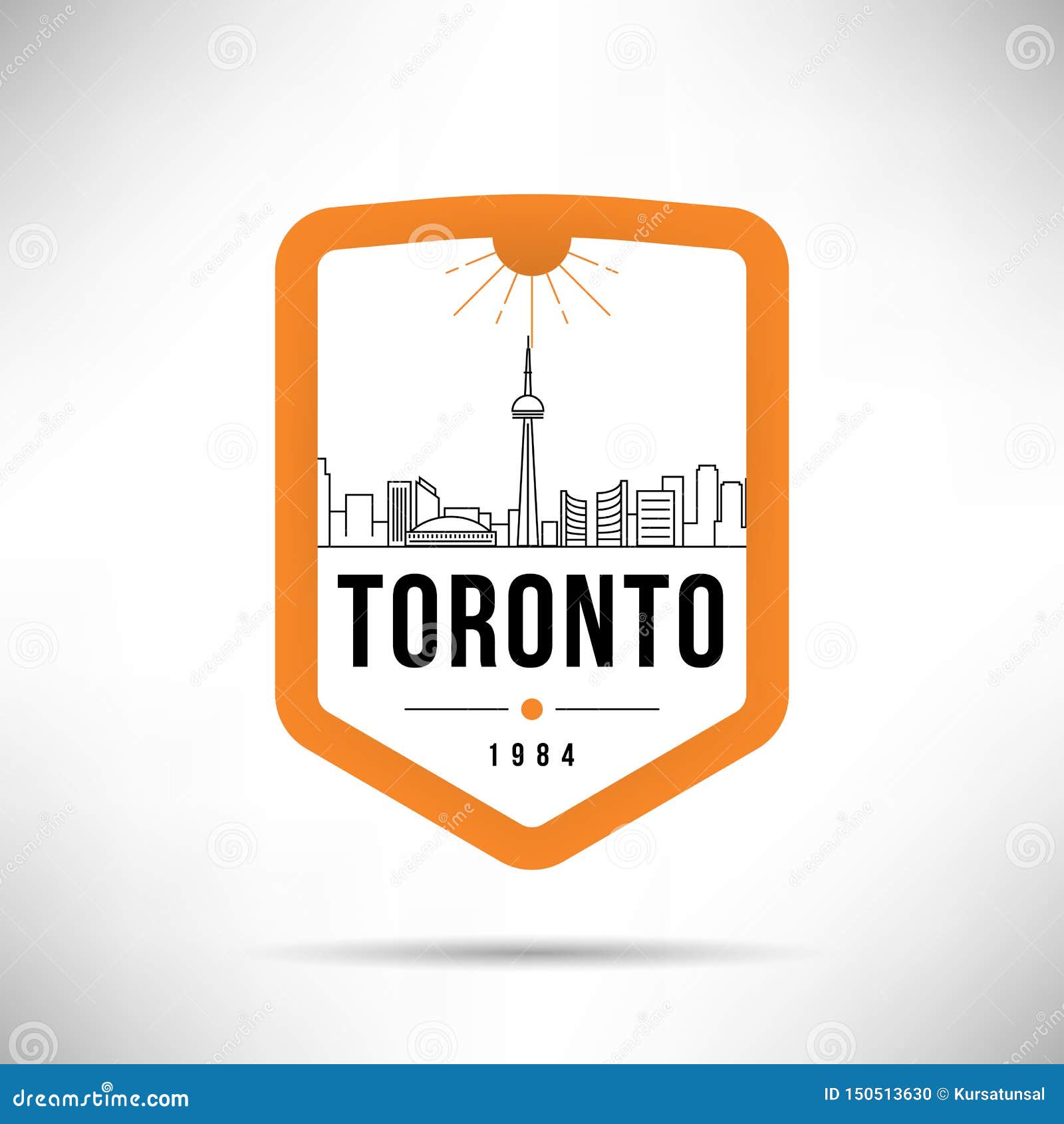 Toronto City Modern Skyline Vector Template Stock Illustration ...