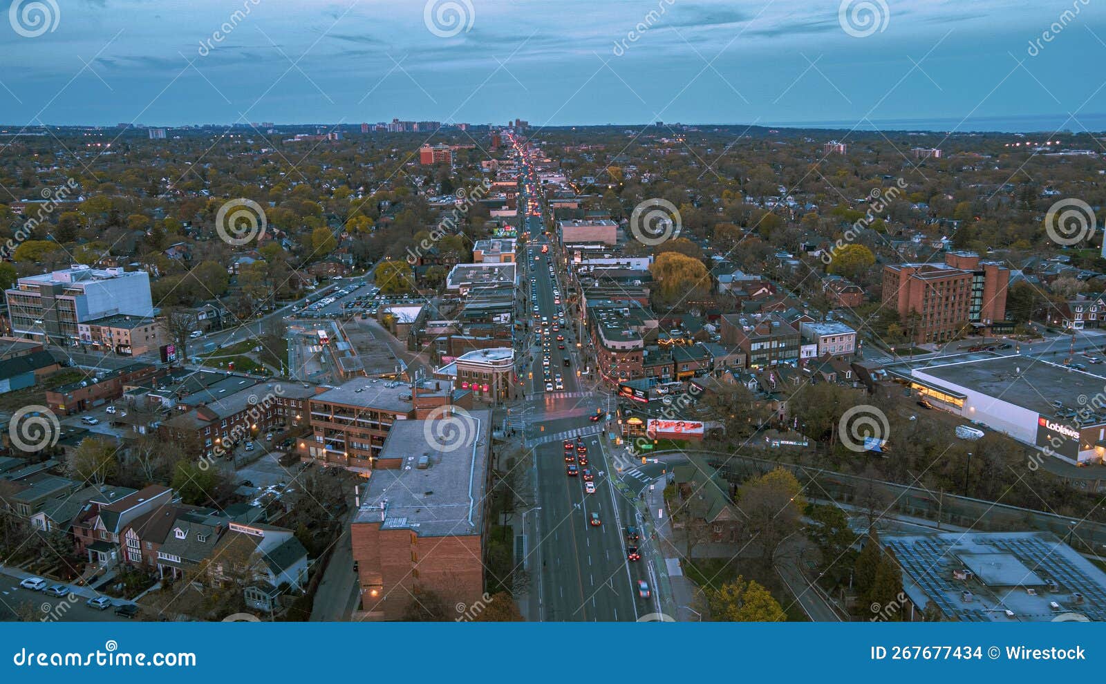 Toronto City with Pink Sunset from Don Valley Stock Photo - Image of ...