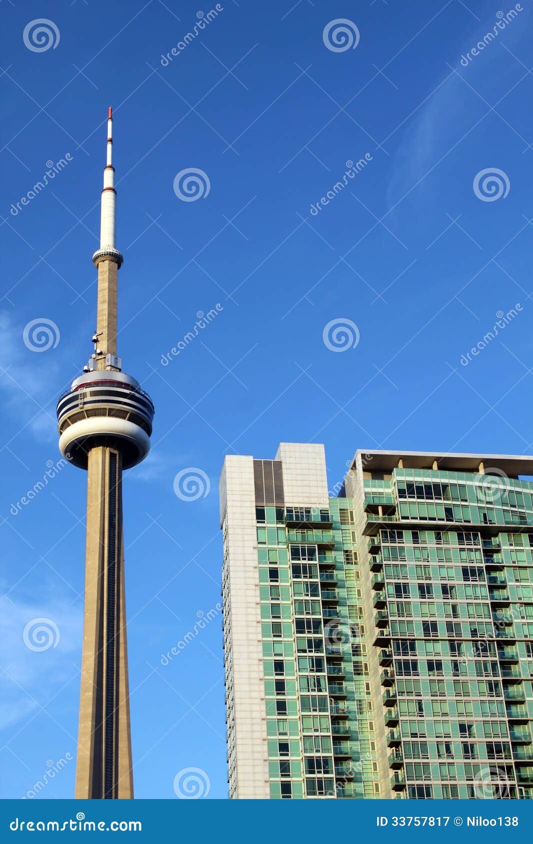 Toronto CN Tower and a Condominium Building Editorial Photography ...