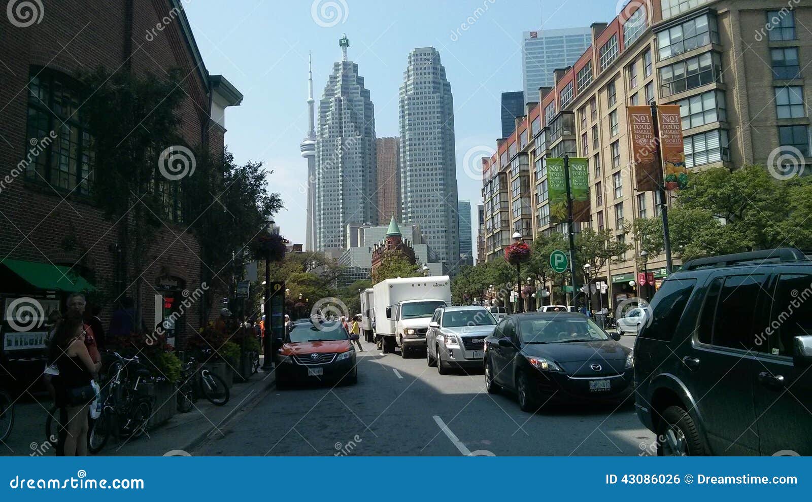 Toronto CN Tower Downtown Front Street Editorial Photo - Image of ...