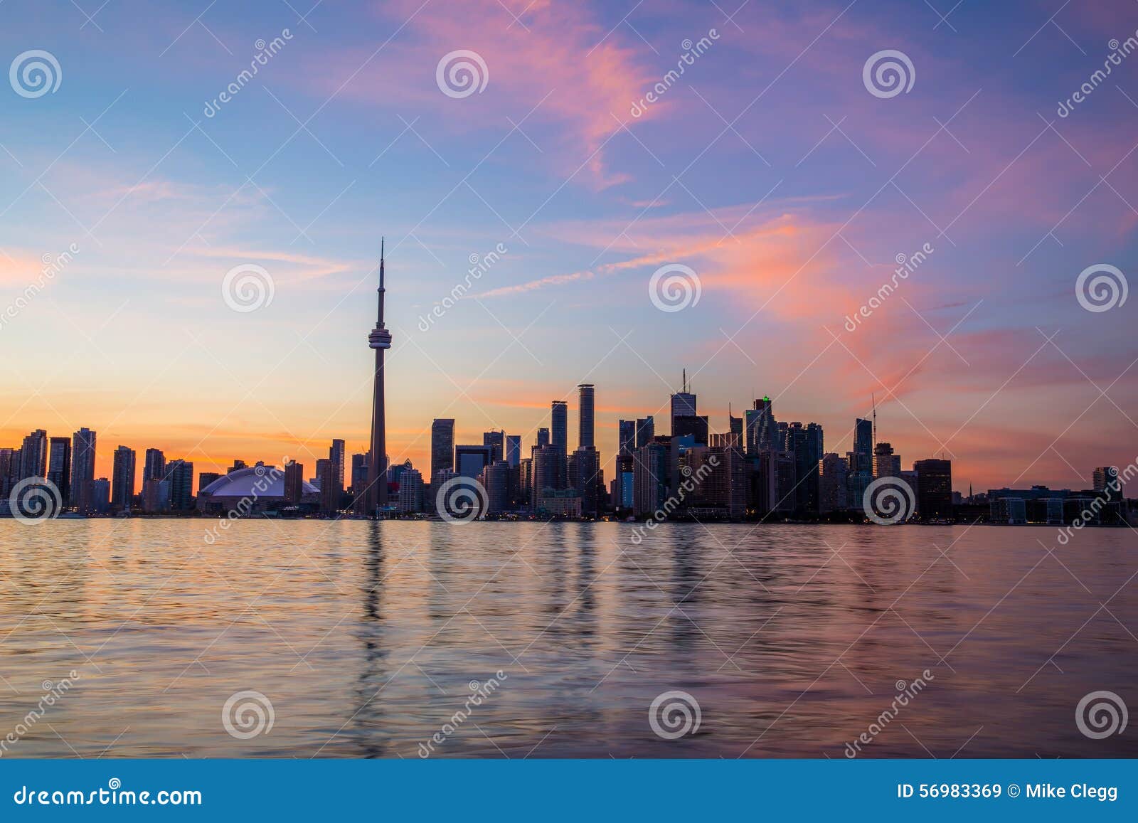 Toronto Colorful Sunset stock image. Image of canada - 56983369