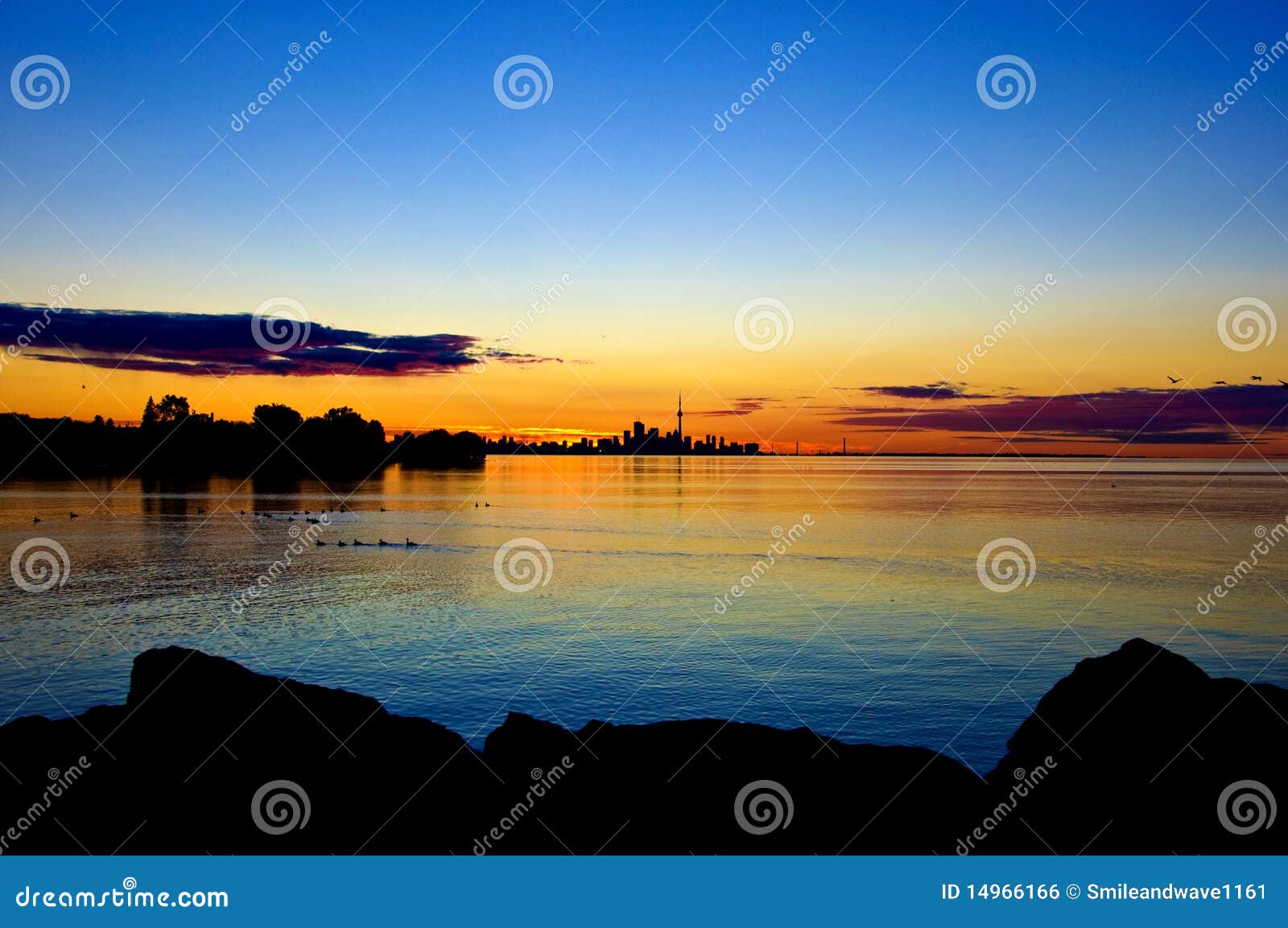 Toronto at dawn stock photo. Image of skyline, sunshine - 14966166