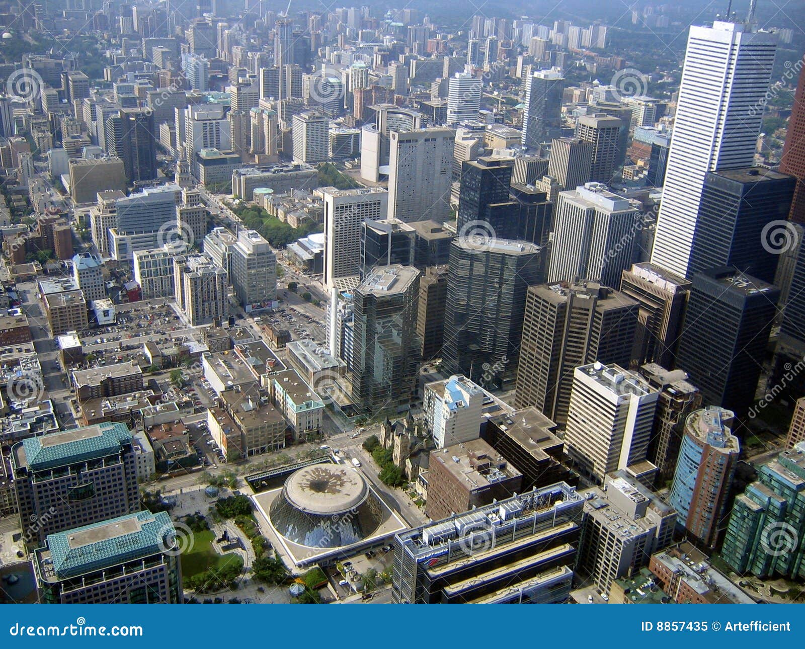 Toronto Downtown Aerial View Stock Image - Image of highest, downtown ...