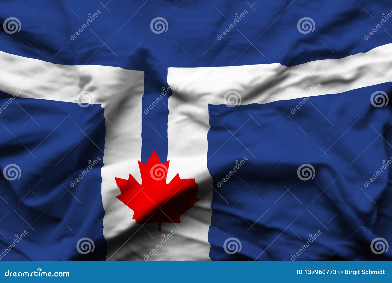 Toronto Flag Realistic Flag Illustration. Stock Illustration ...