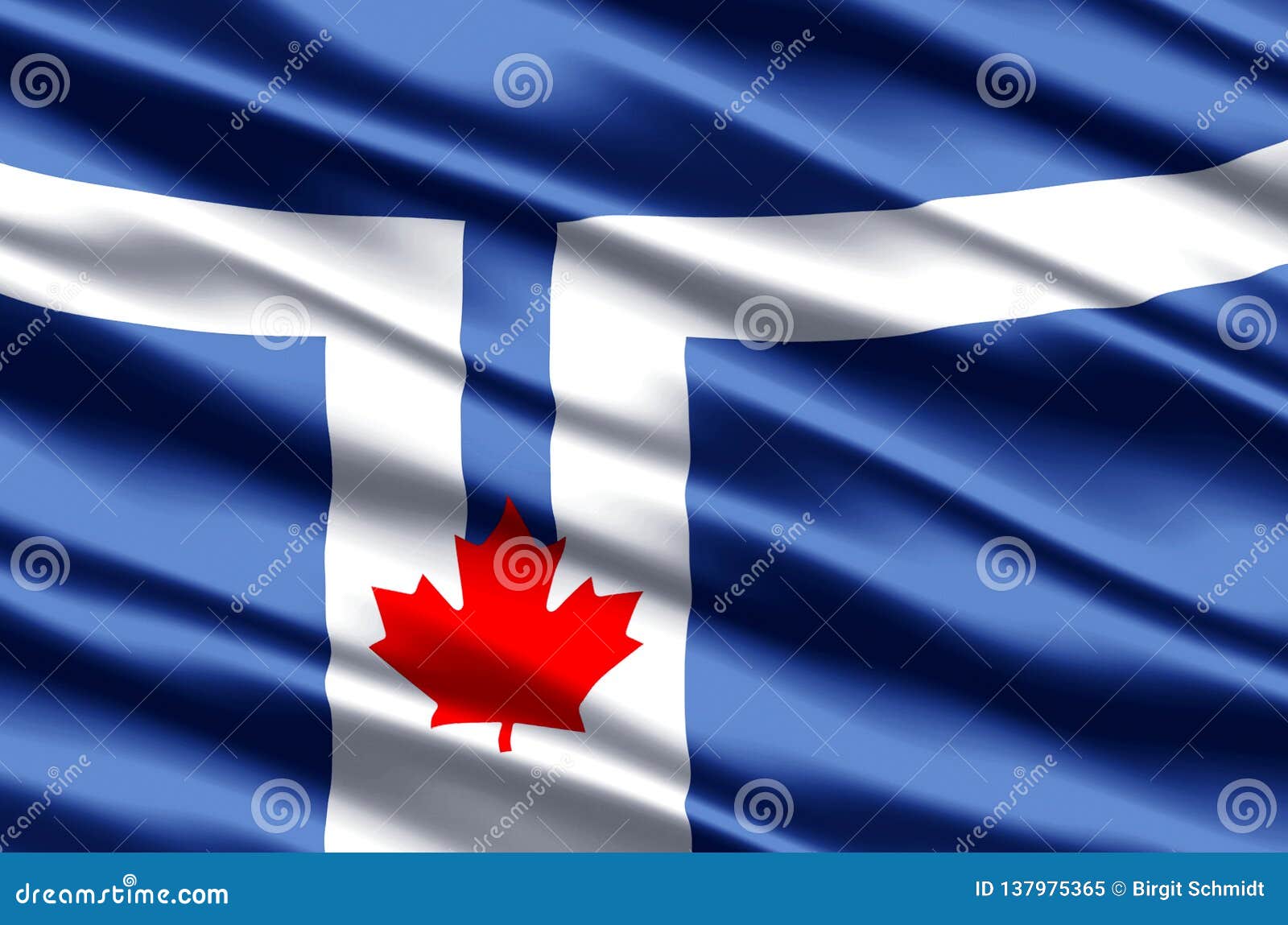 Toronto Flag Realistic Flag Illustration. Stock Illustration ...