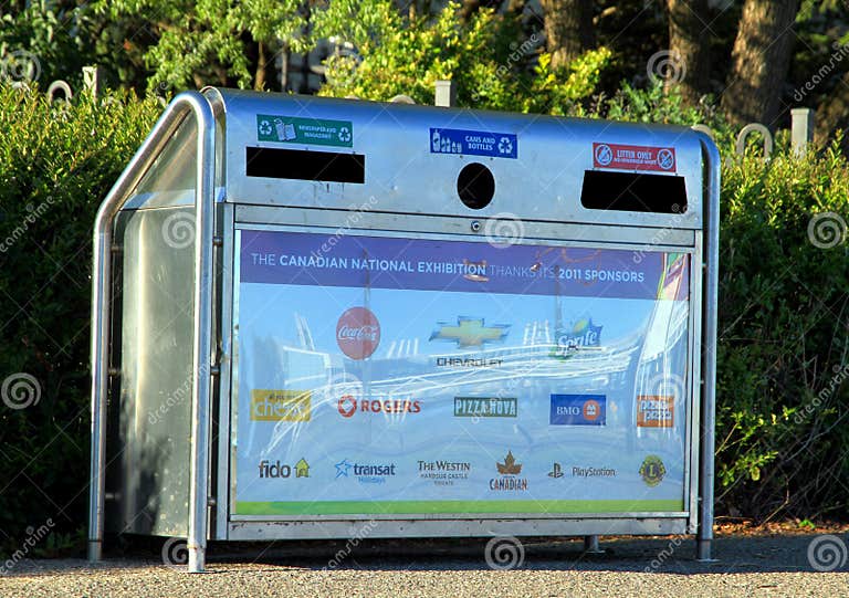 Toronto Garbage and Recycling Bin Editorial Stock Photo - Image of ...