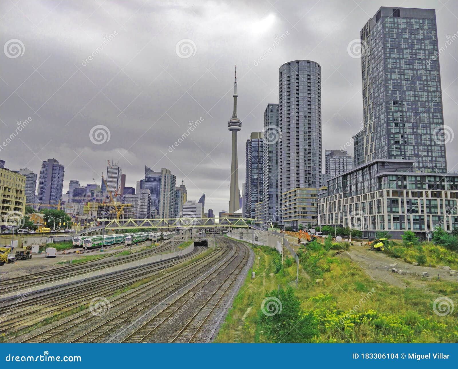 Toronto Landscape from the Train Stock Photo - Image of downtown ...