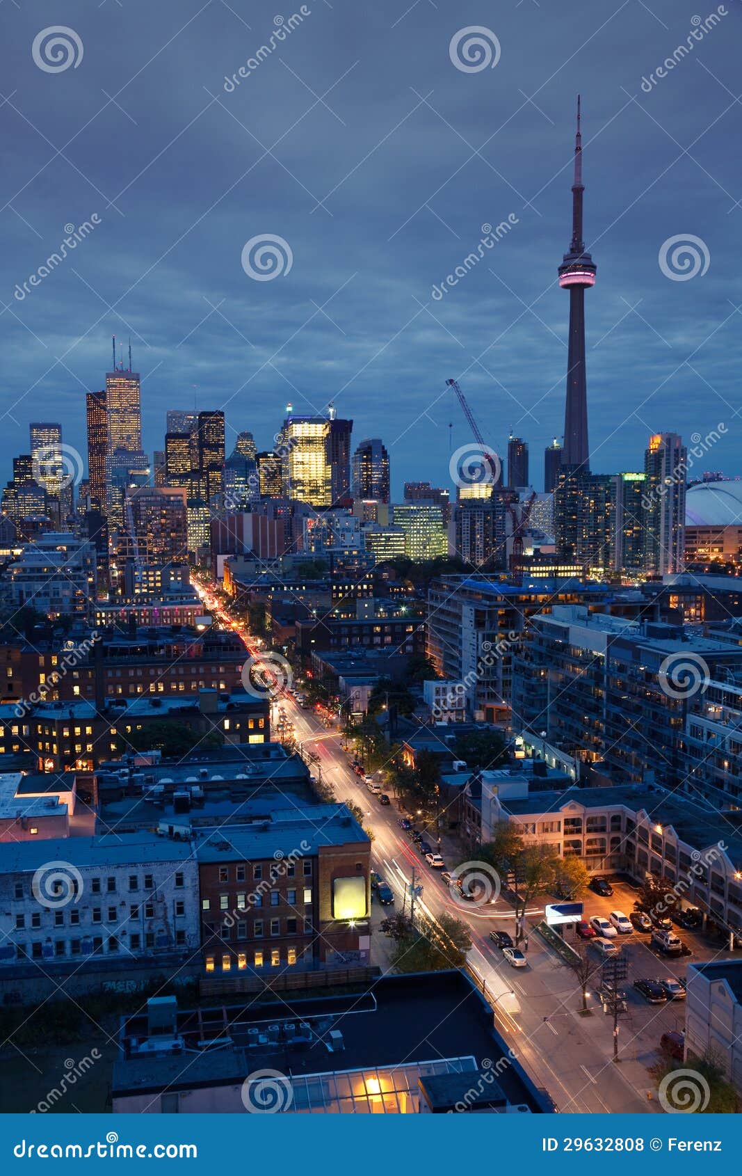 Toronto lights stock photo. Image of evening, skyline - 29632808