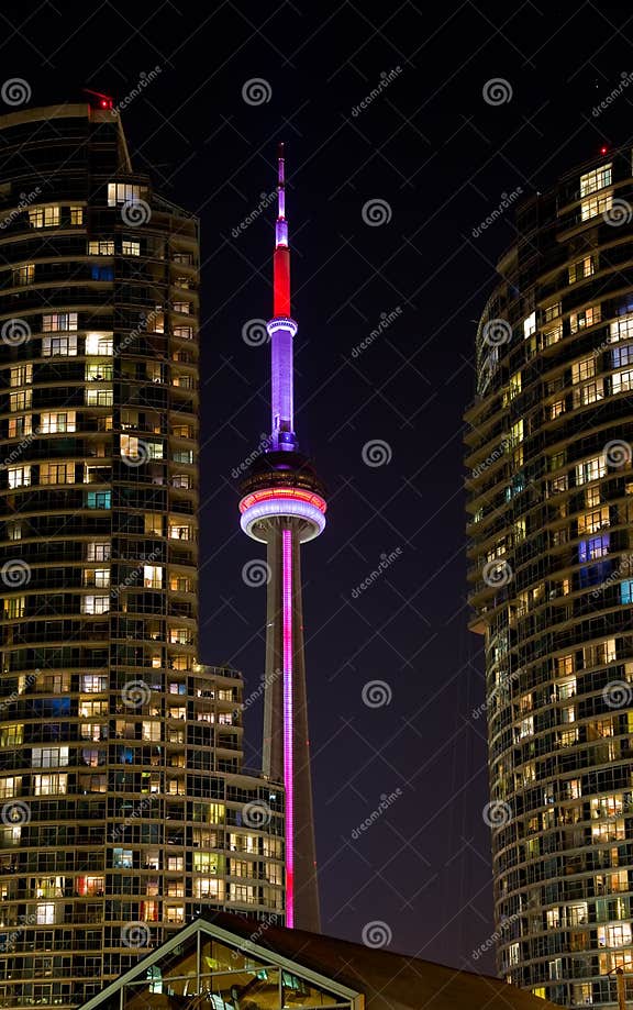Toronto night editorial stock image. Image of exterior - 6791454