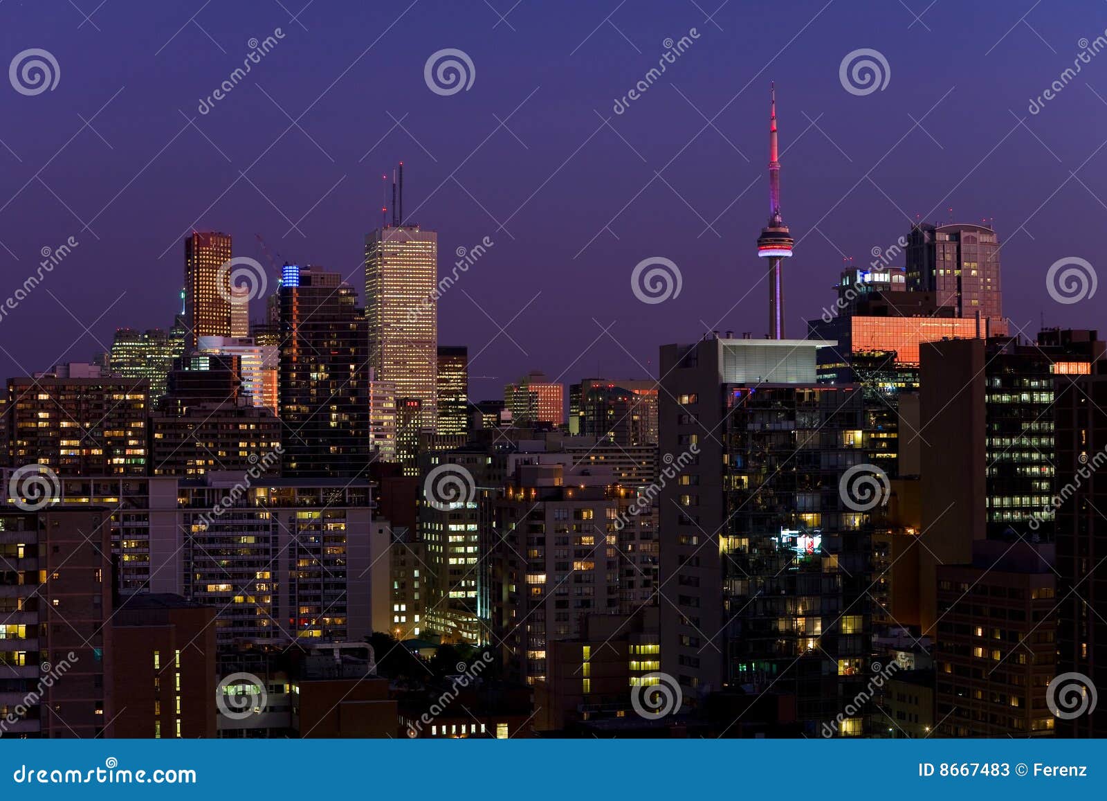 Toronto night stock image. Image of sunset, night, skyline - 8667483