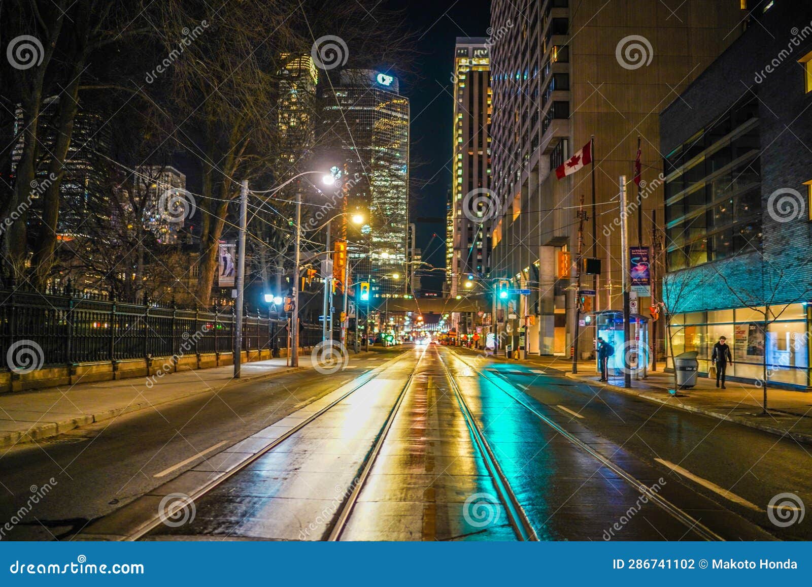 Toronto Night View (Canada) Stock Photo - Image of ontario, areas ...