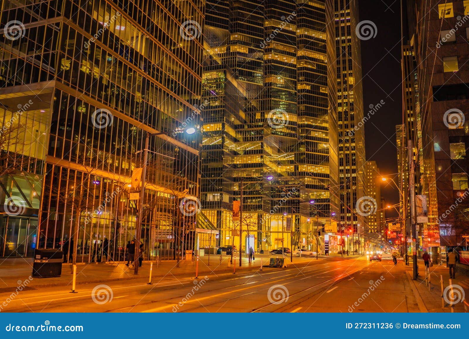 Toronto Night View (Canada) Stock Photo - Image of night, america ...