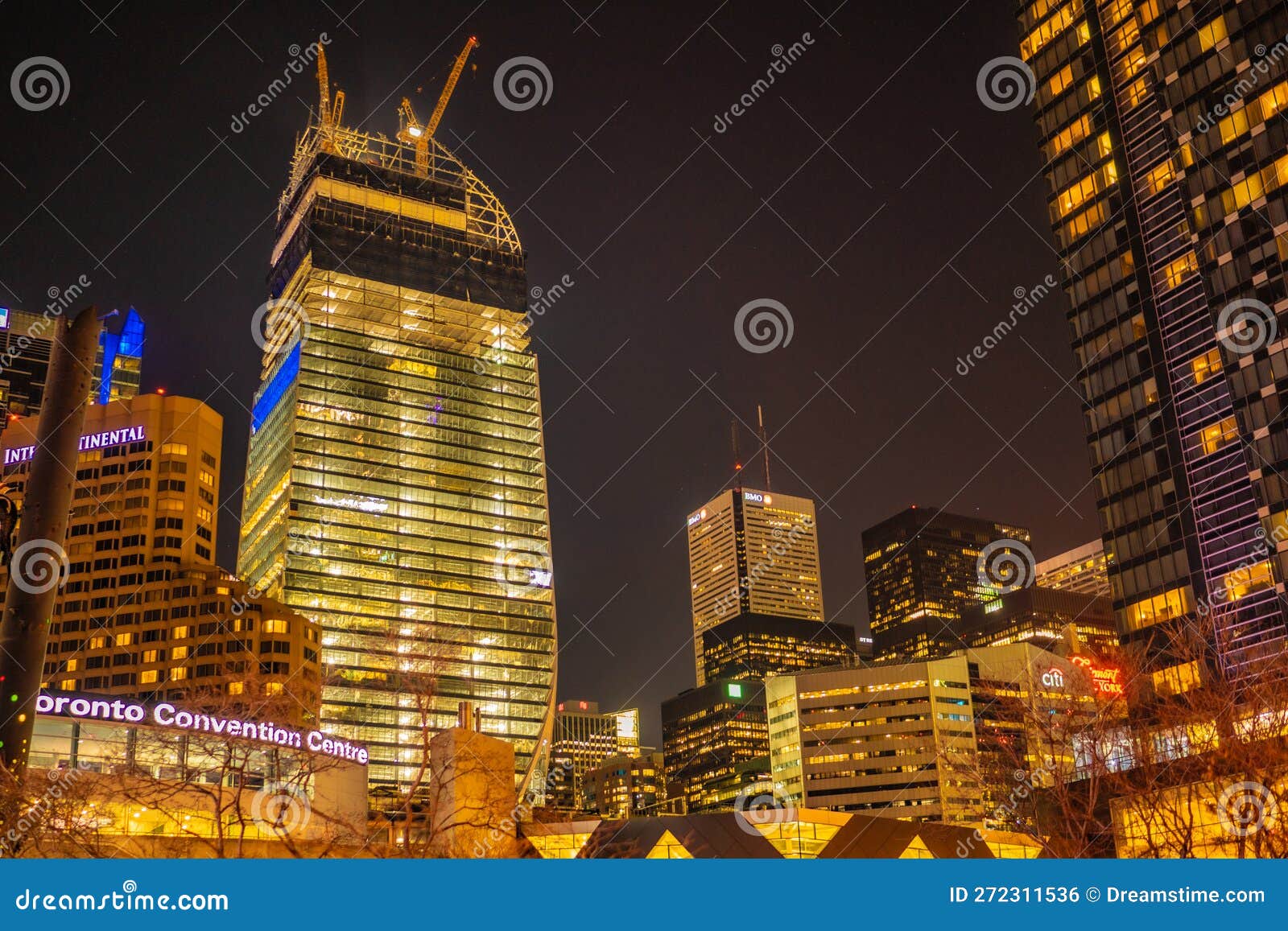 Toronto Night View (Canada) Stock Photo - Image of night, center: 272311536