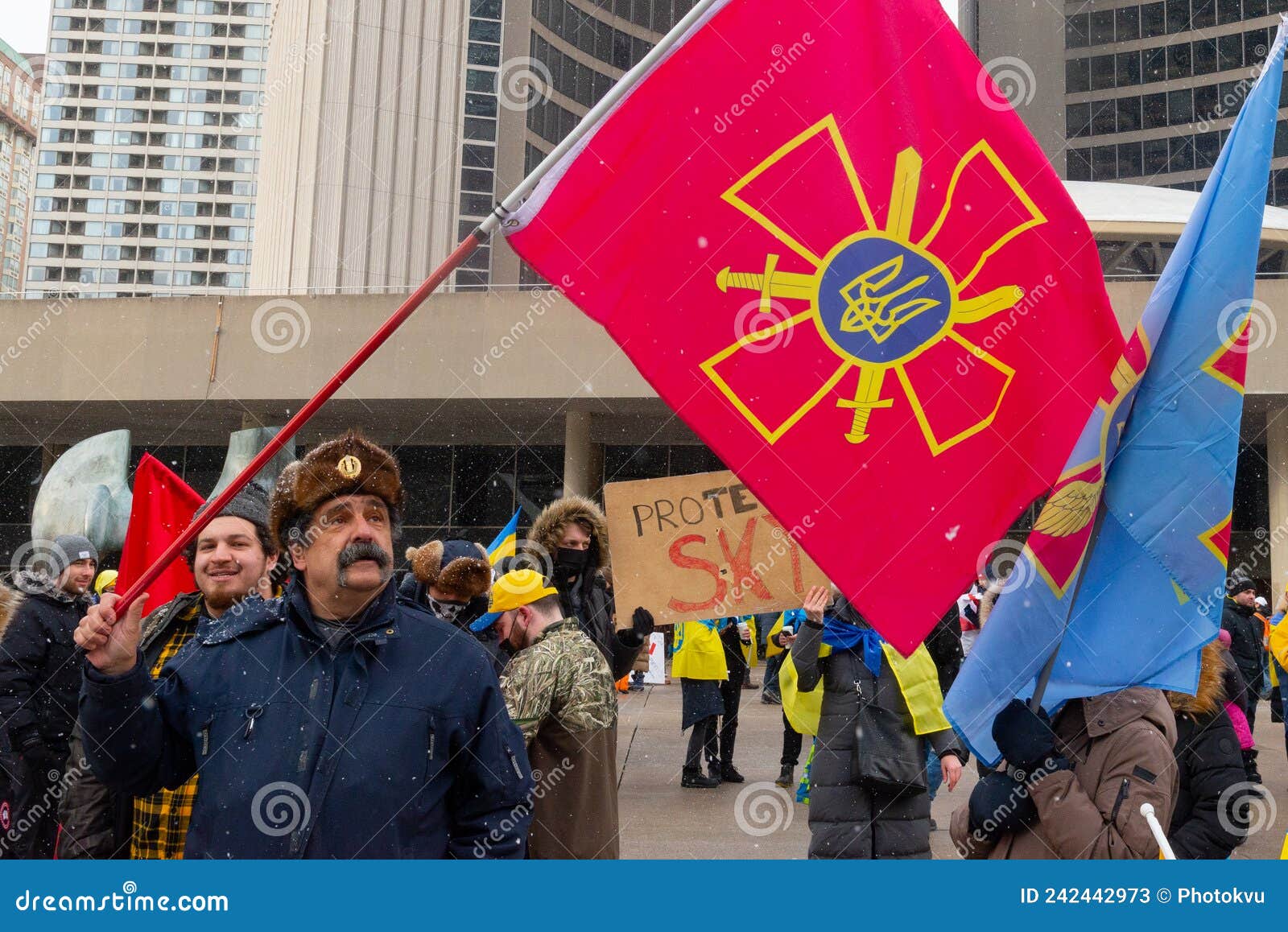Stand With Ukraine Demonstration Against The War In Ukraine Editorial
