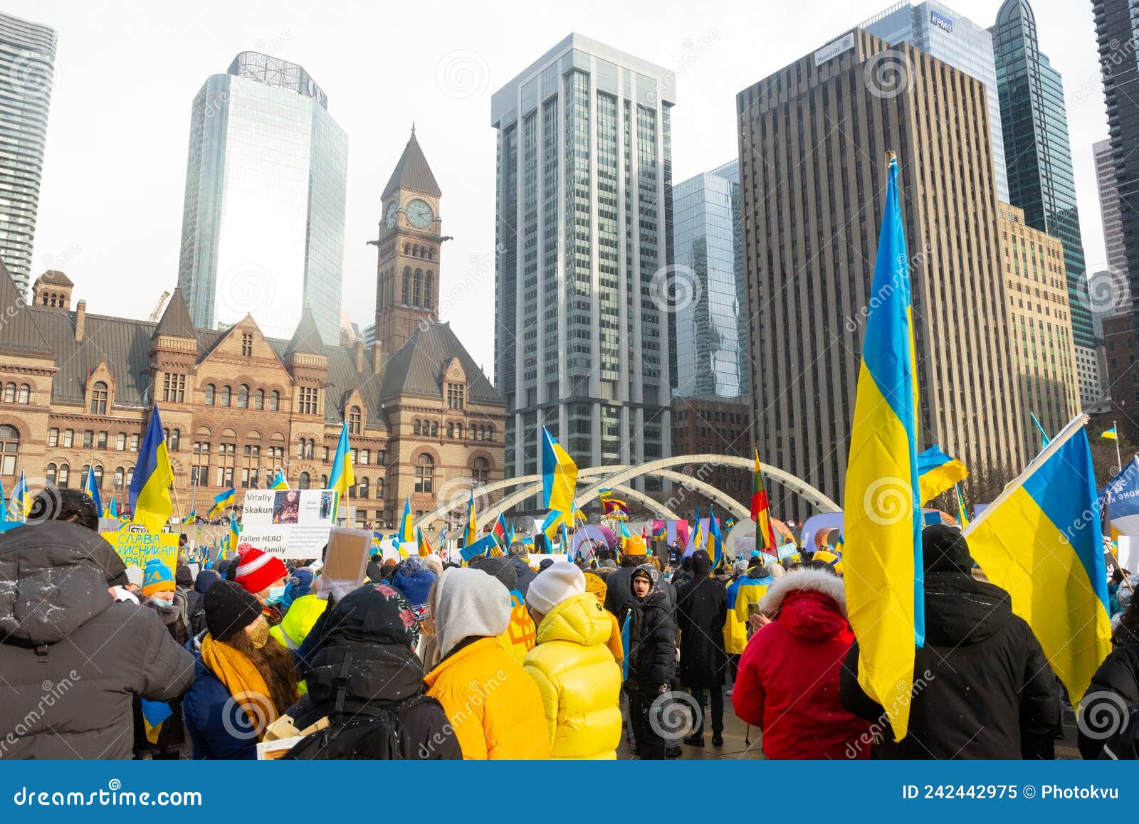 Stand With Ukraine Demonstration Against The War In Ukraine Editorial