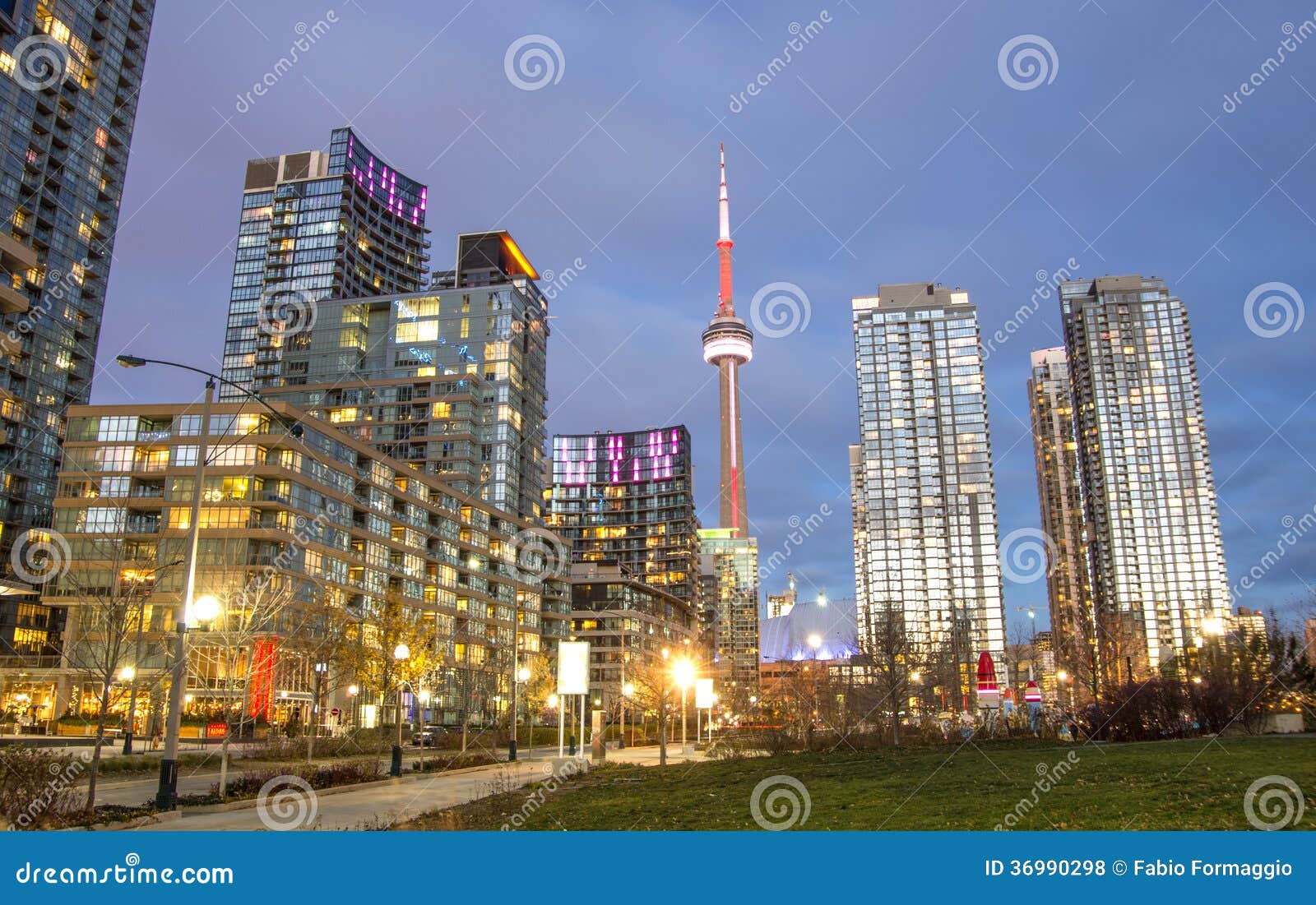 Toronto panorama,Canada stock photo. Image of core, glowing - 36990298