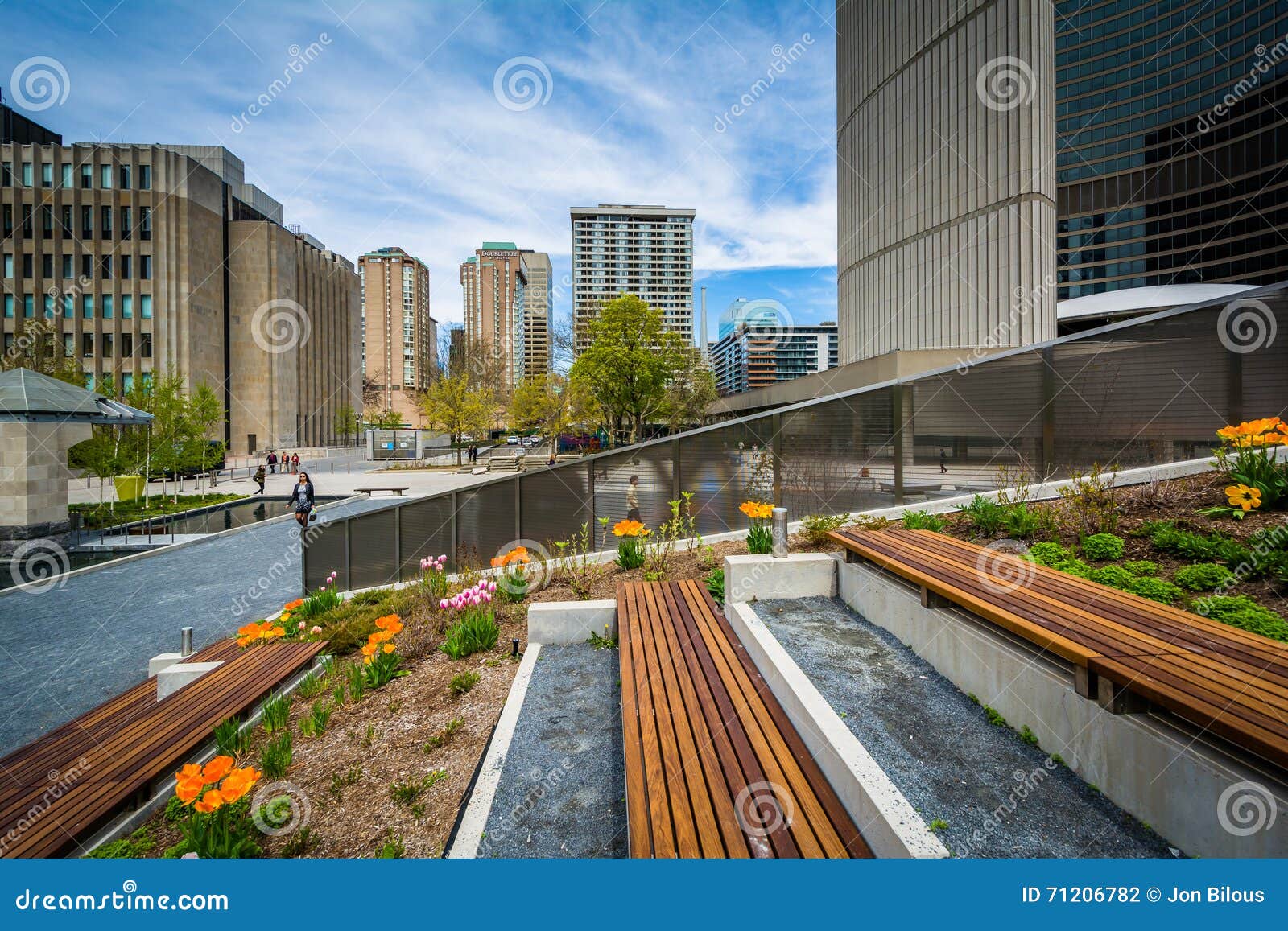The Toronto Peace Gardens at Nathan Phillips Square, in Downtown ...
