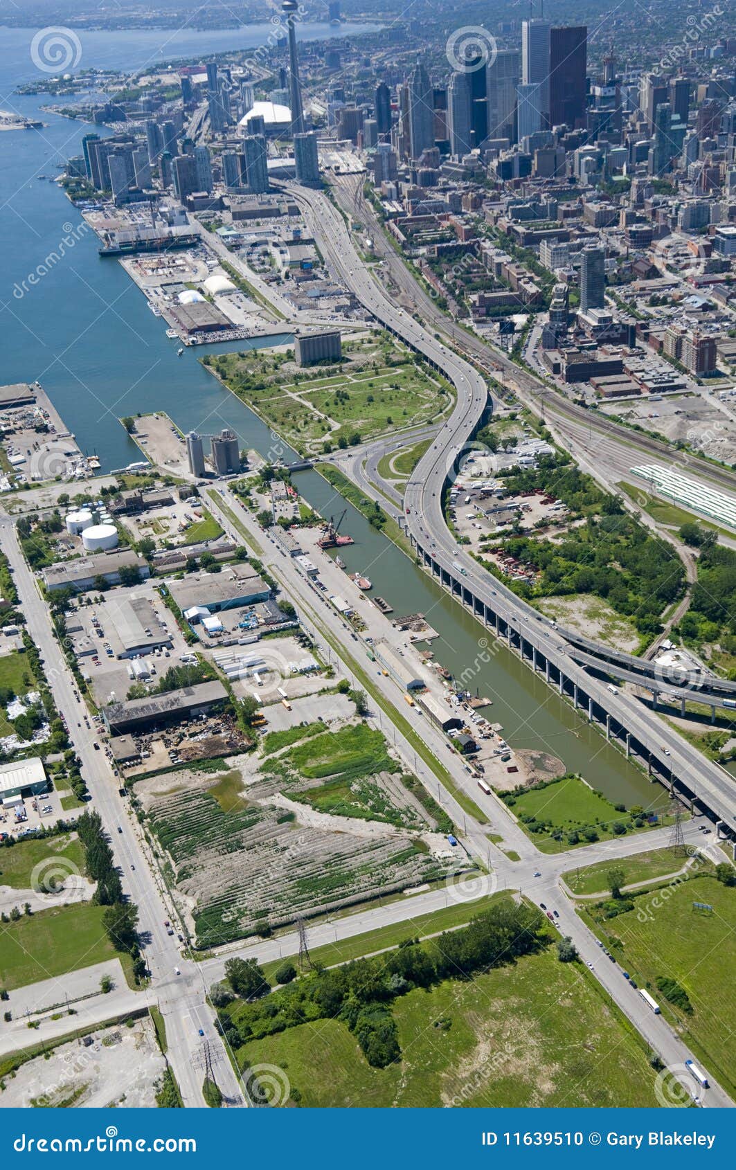 Toronto Port Lands stock photo. Image of summer, tall - 11639510