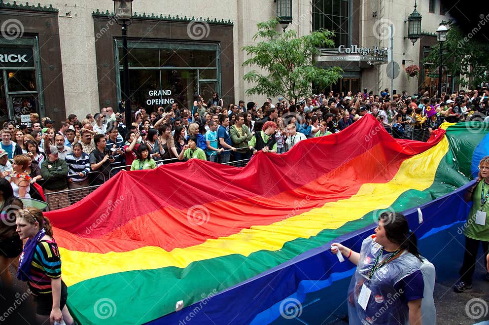Toronto Pride Parade Flag Editorial Photo Image Of Lesbian 9957436